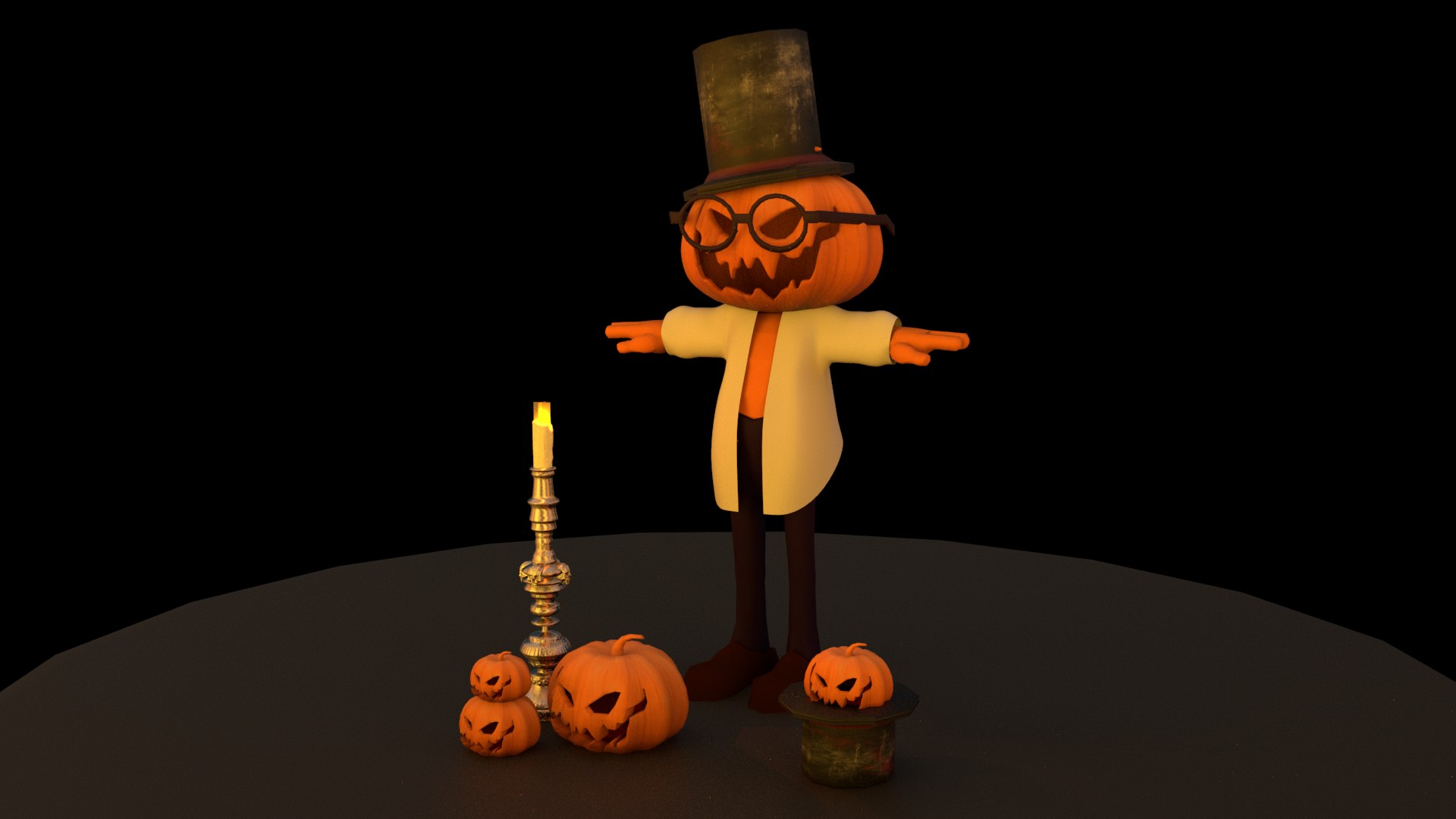 3D Halloween pumpkin Character - TurboSquid 1976765