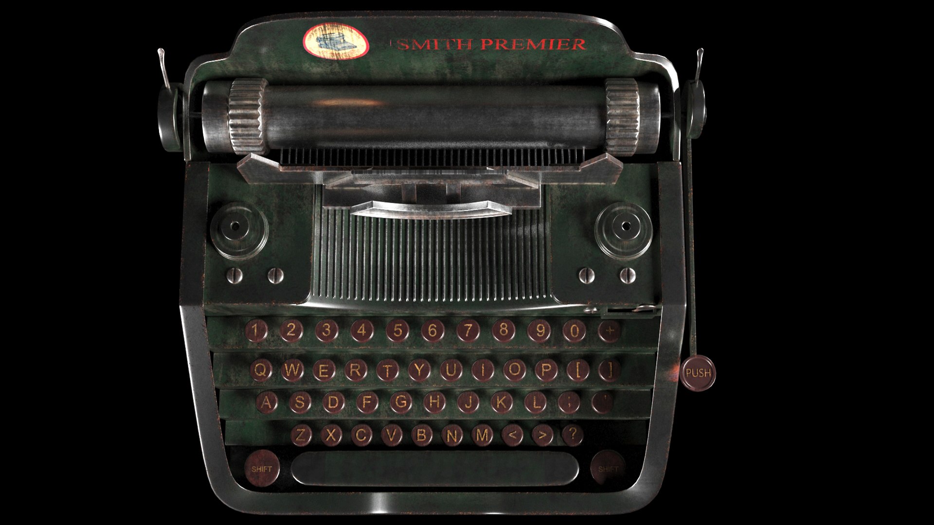 3D Vintage Typewriter- Nostalgic Mastery model - TurboSquid 2113367