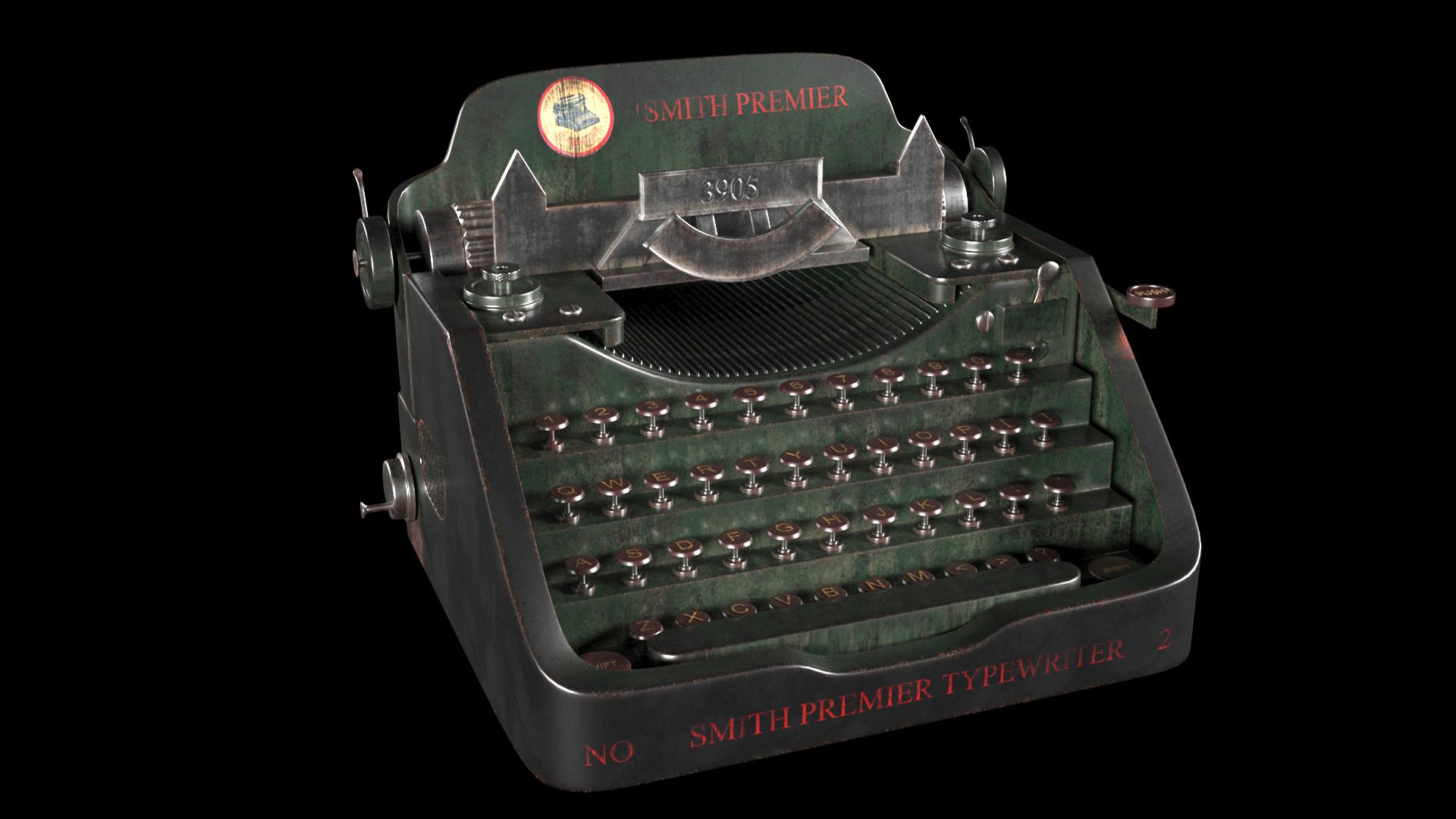 3D Vintage Typewriter- Nostalgic Mastery model - TurboSquid 2113367