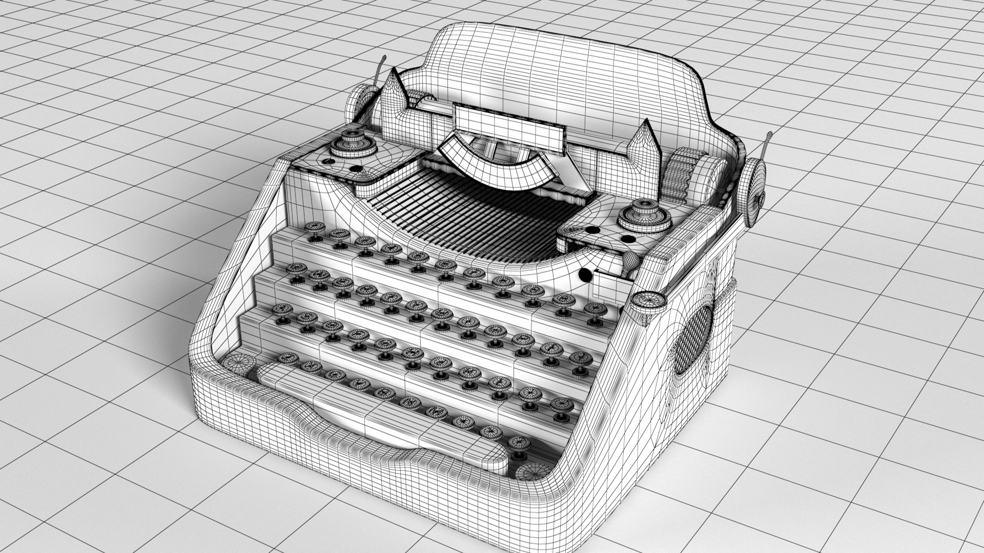 3D Vintage Typewriter- Nostalgic Mastery model - TurboSquid 2113367