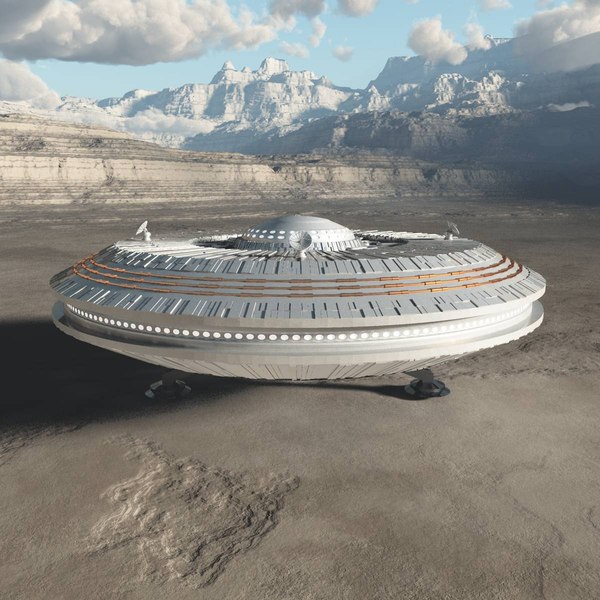 3D 3ds Max UFO alien flying