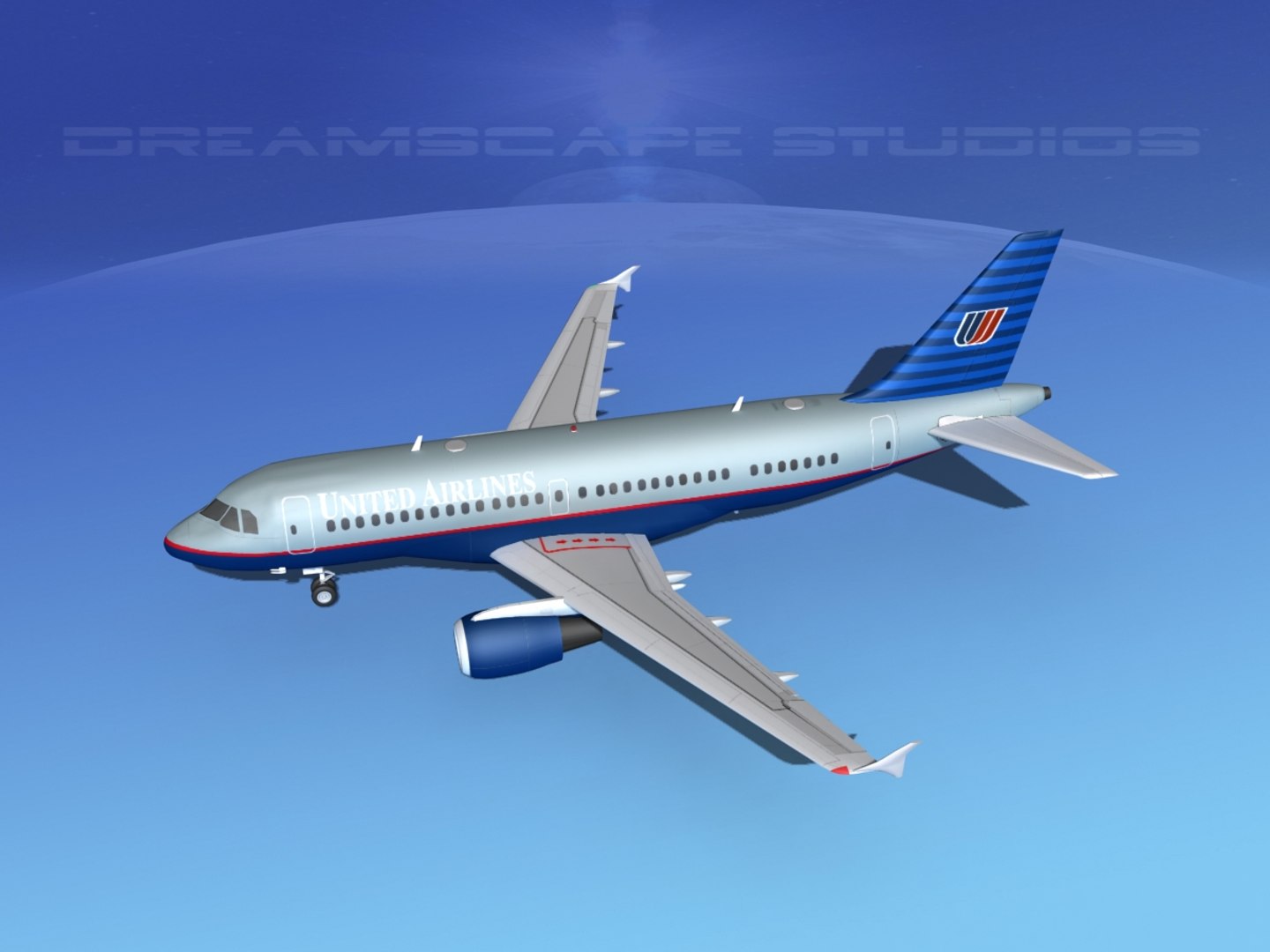 3d model scale airbus a319 airliner
