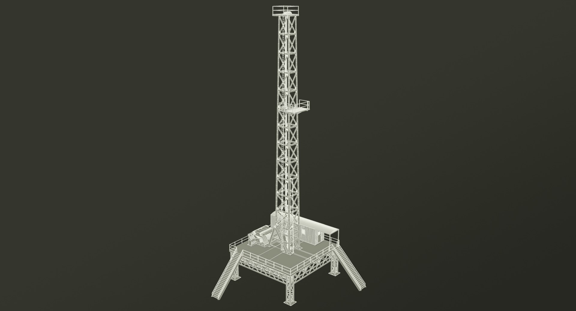 Oil Derrick 3d Obj