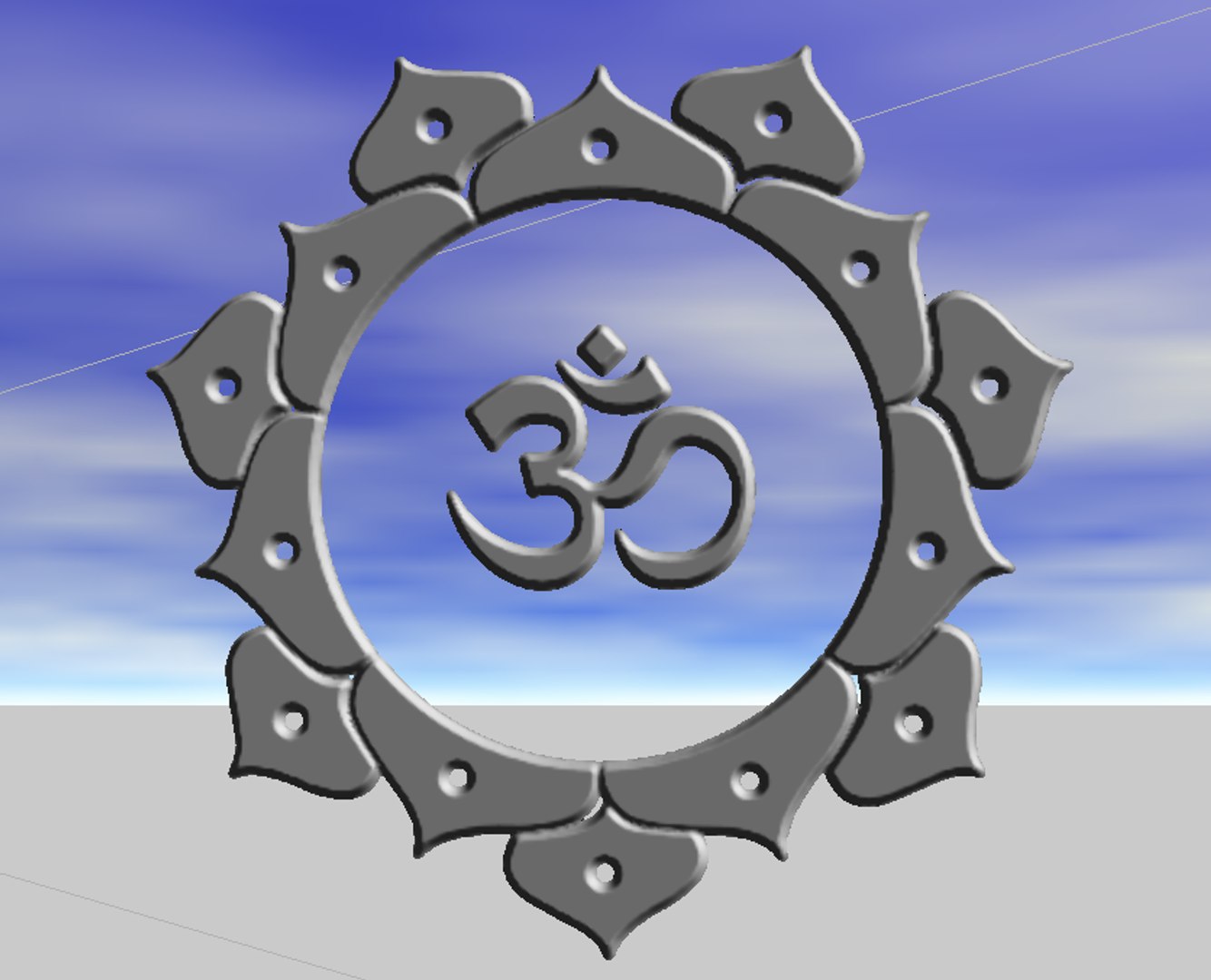 Om Symbol 3D - TurboSquid 1468806