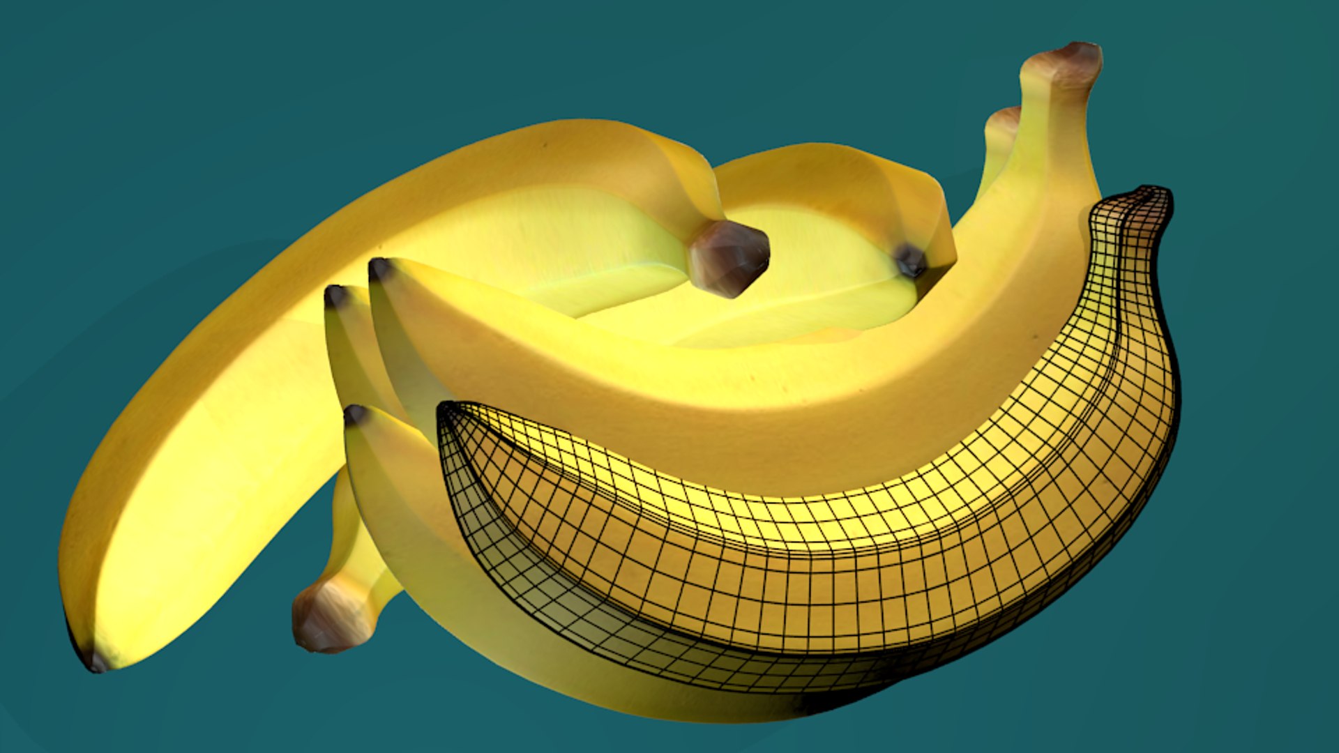Bananas Model - TurboSquid 1247108