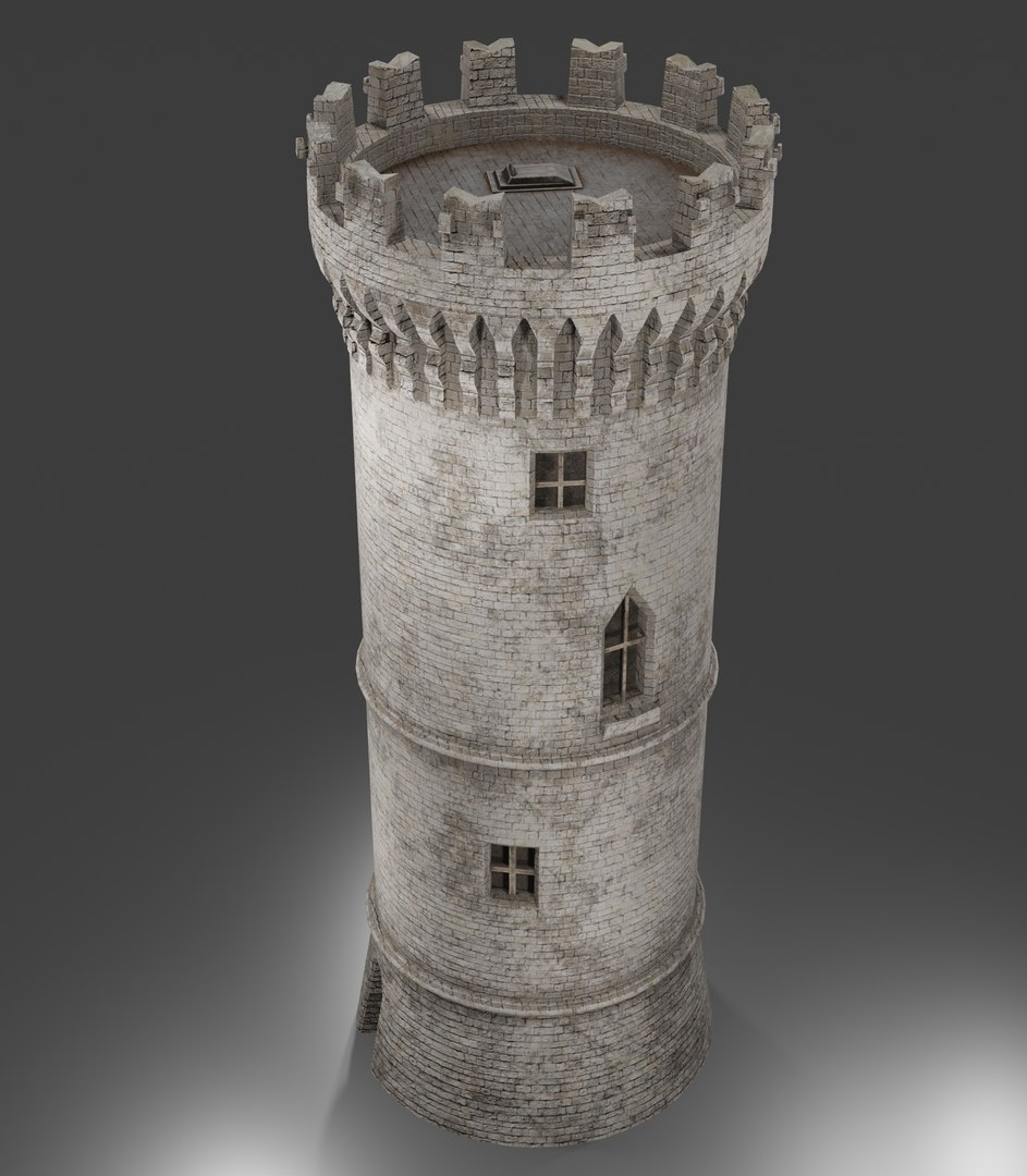 Medieval Tower Game Ready Low-poly 3D Model - TurboSquid 1764118