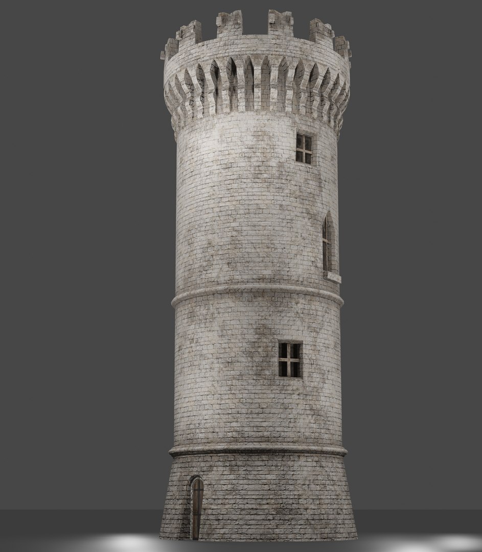 Medieval Tower Game Ready Low-poly 3D Model - TurboSquid 1764118