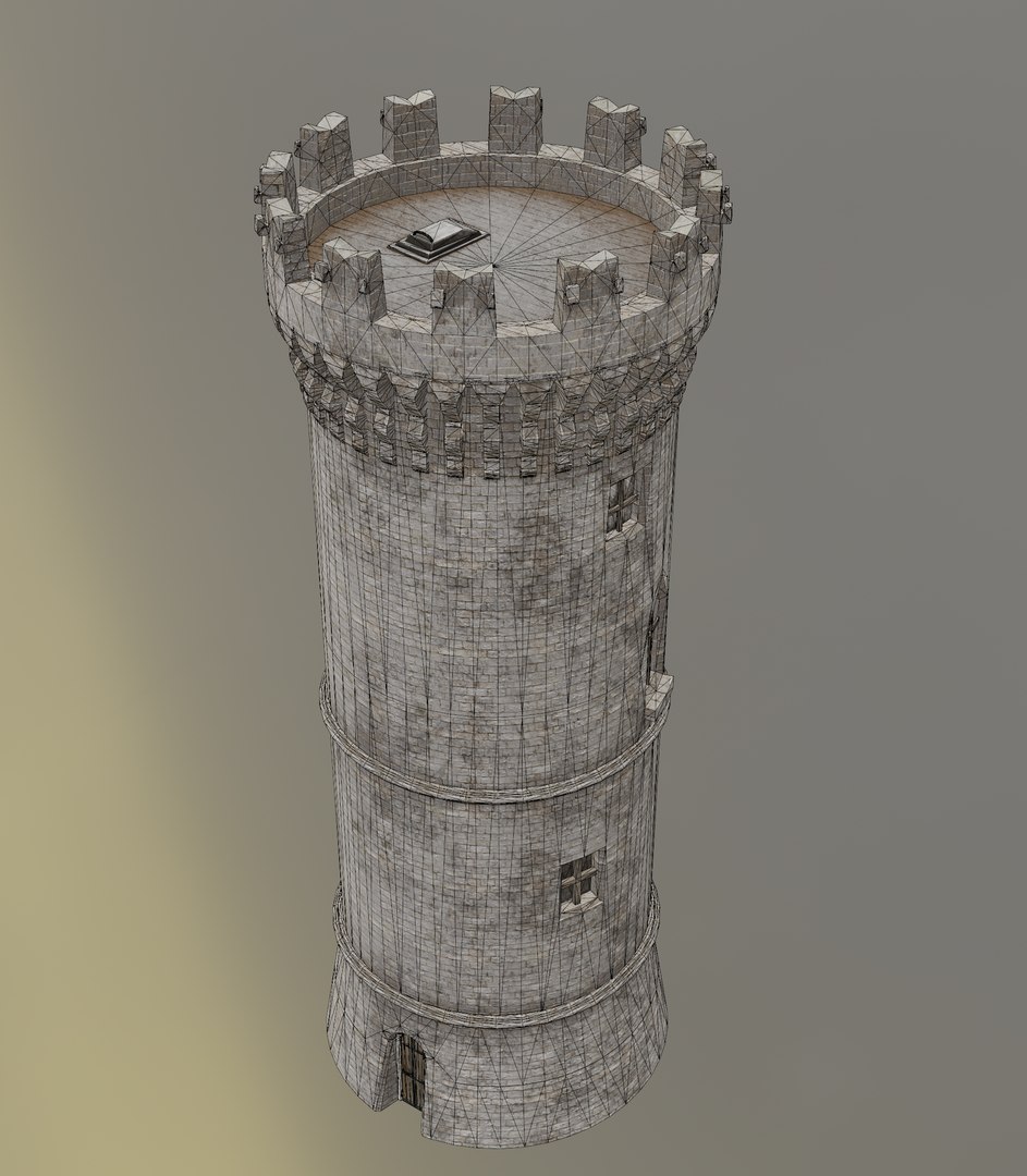 Medieval Tower Game Ready Low-poly 3D Model - TurboSquid 1764118