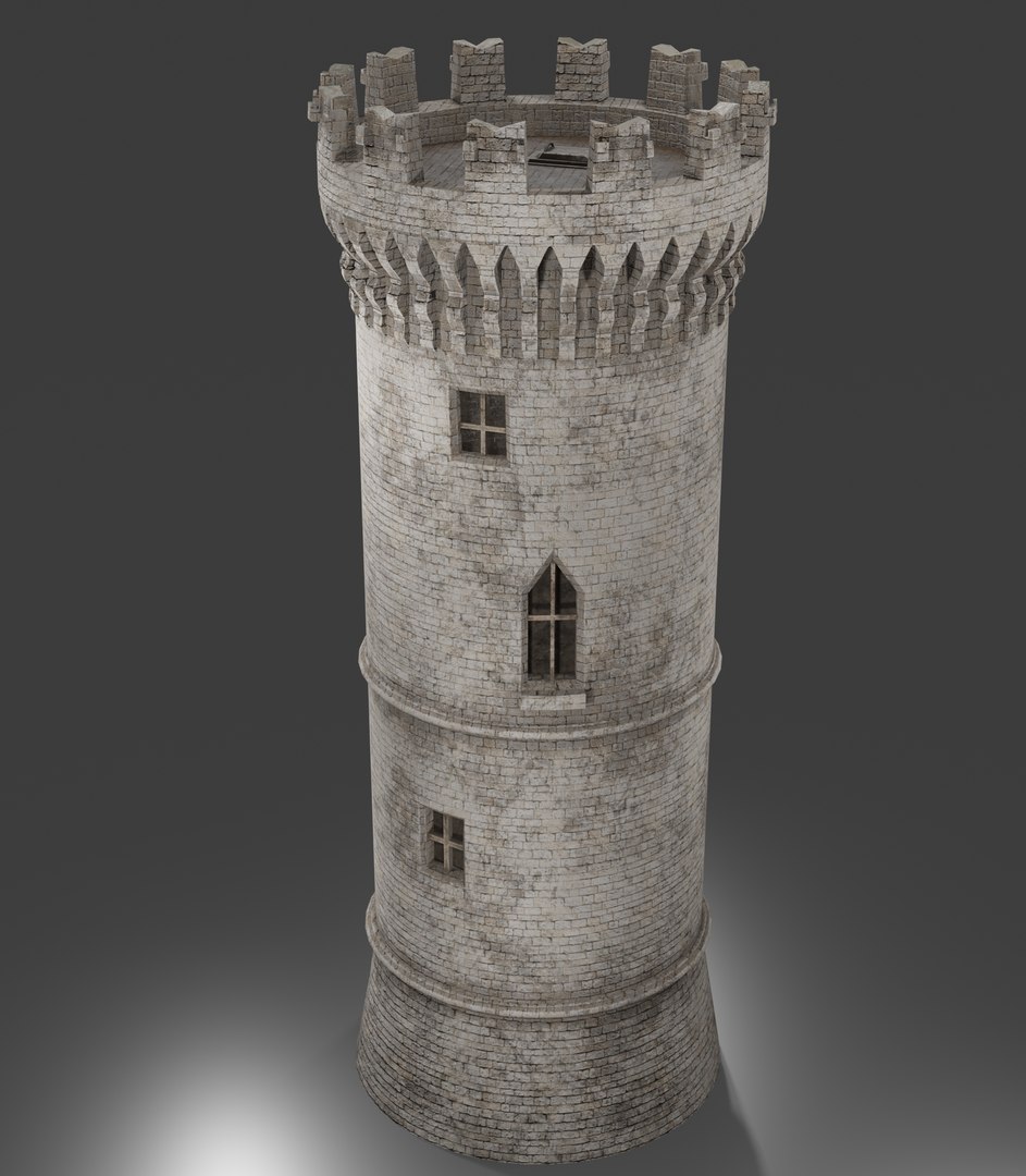 Medieval Tower Game Ready Low-poly 3D Model - TurboSquid 1764118