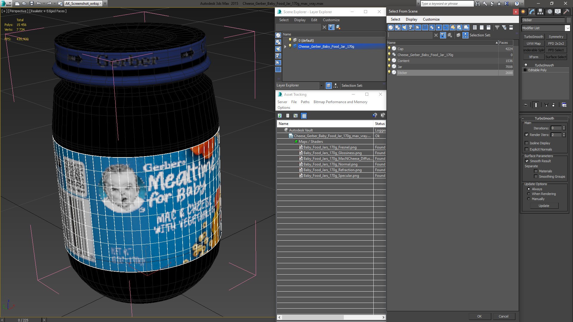 Cheese Gerber Baby Food Jar 170g 3D Model - TurboSquid 2098050