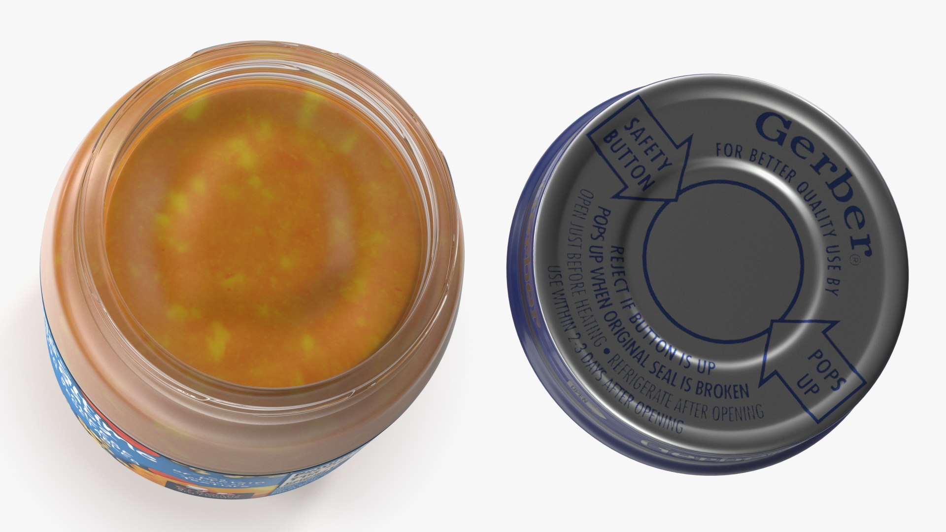 Cheese Gerber Baby Food Jar 170g 3D Model - TurboSquid 2098050