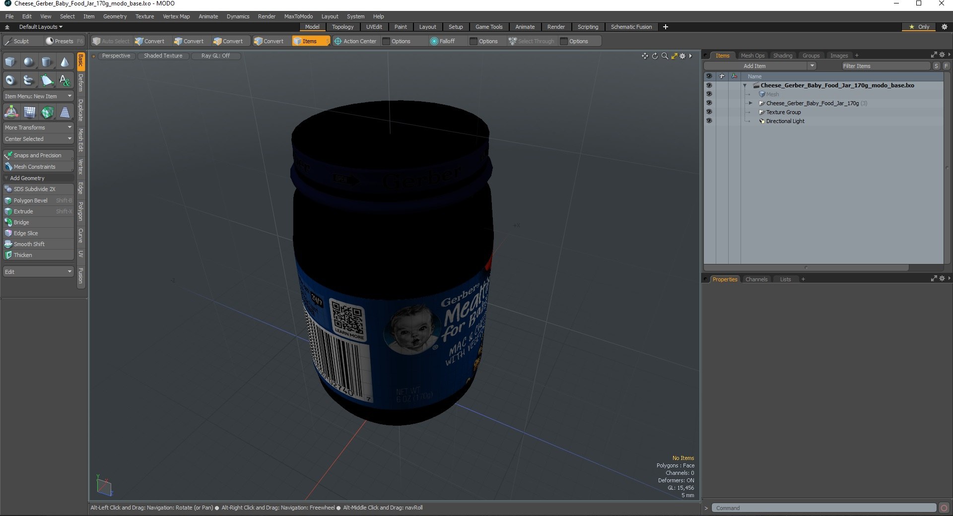 Cheese Gerber Baby Food Jar 170g 3D Model - TurboSquid 2098050