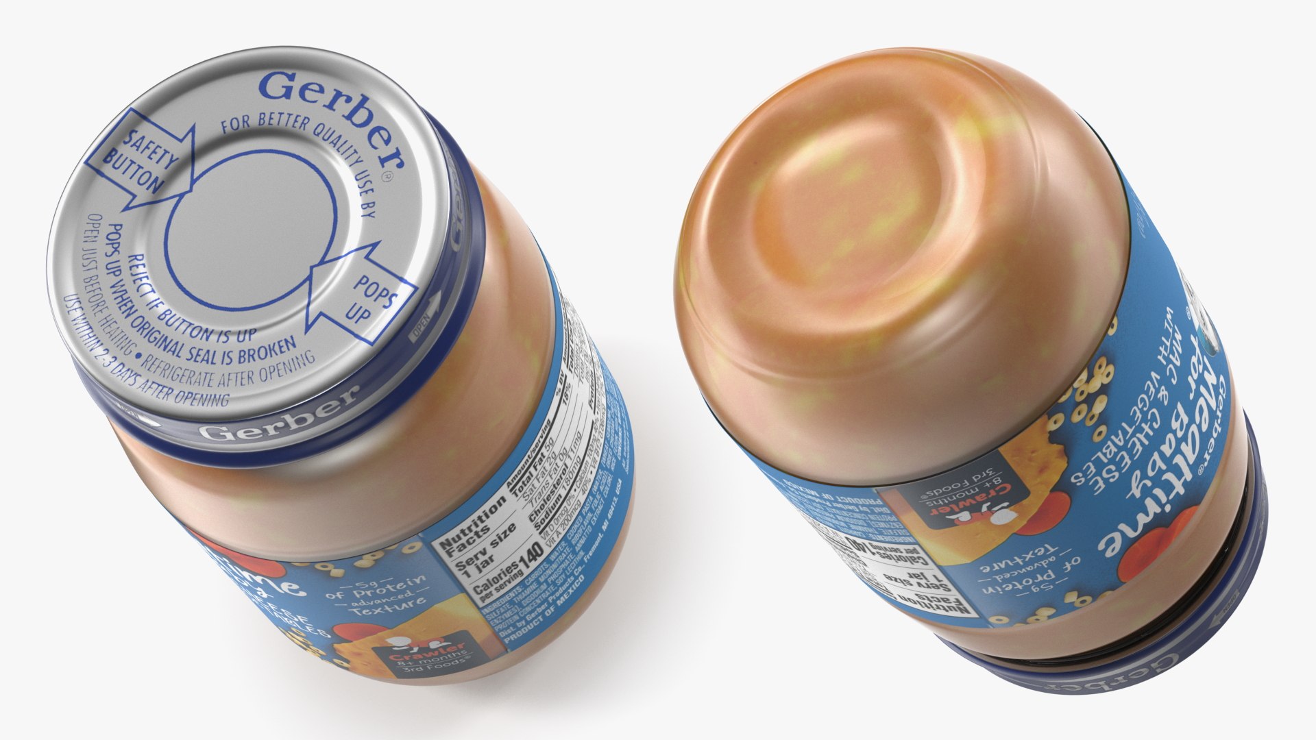 Cheese Gerber Baby Food Jar 170g 3D Model - TurboSquid 2098050
