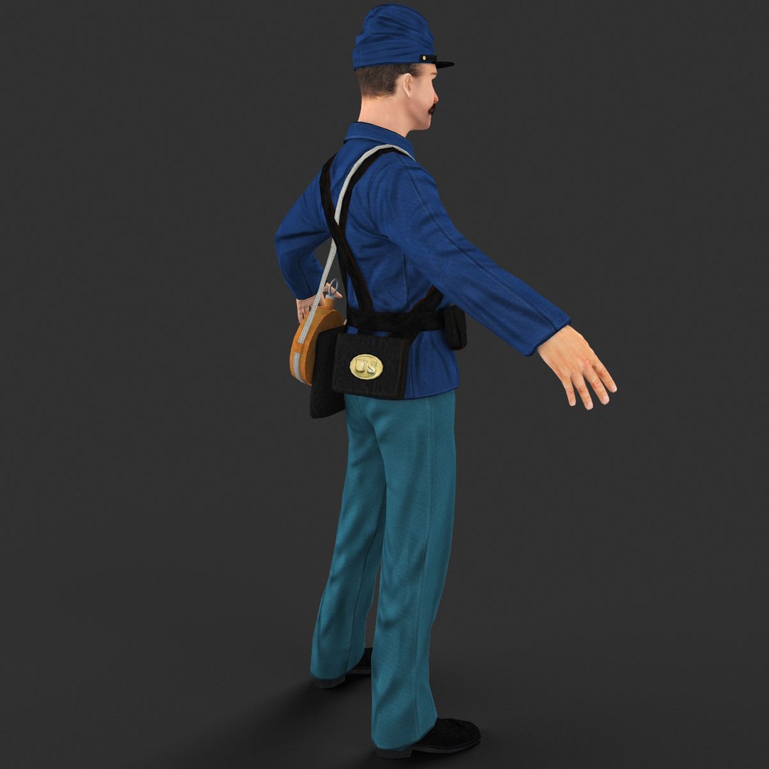 Confederate Soldier Union Model - TurboSquid 1398731
