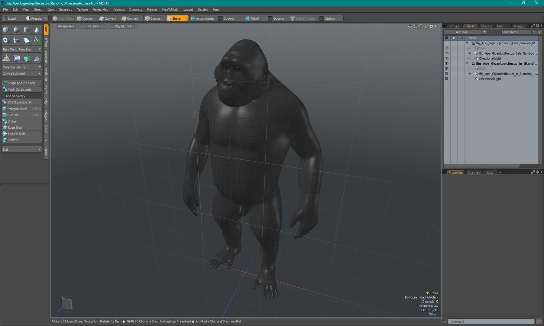 modelo 3d El gran simio Gigantopithecus en posición de pie - TurboSquid ...