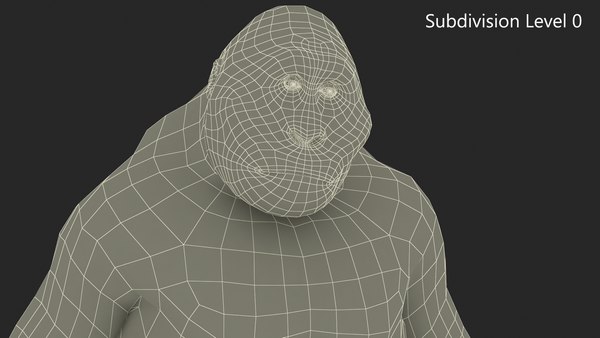 modelo 3d El gran simio Gigantopithecus en posición de pie - TurboSquid ...