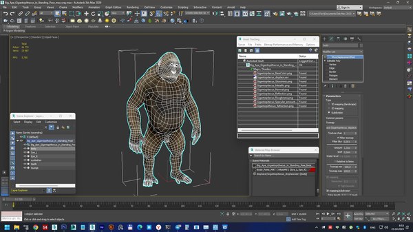modelo 3d El gran simio Gigantopithecus en posición de pie - TurboSquid ...