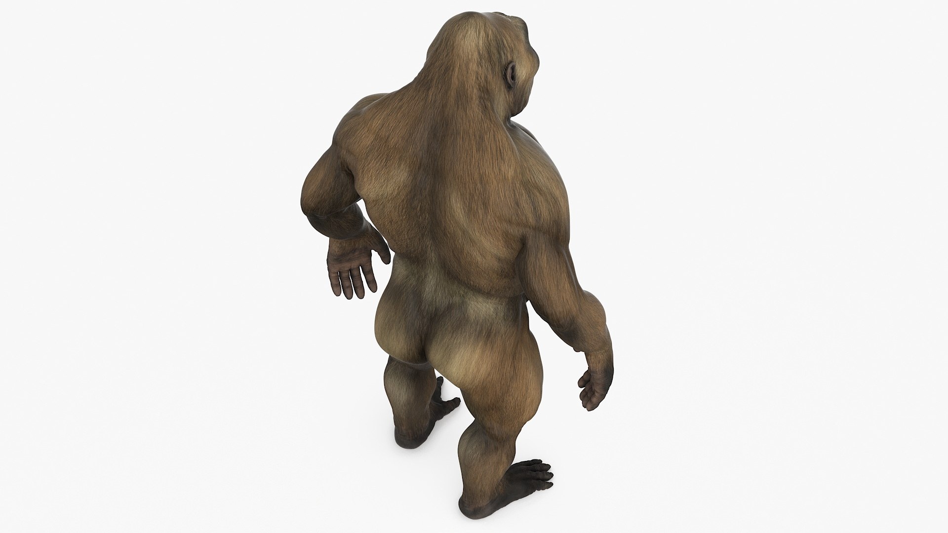 Big Ape Gigantopithecus In Standing Pose 3D - TurboSquid 2311456