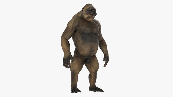 modelo 3d El gran simio Gigantopithecus en posición de pie - TurboSquid 2311456