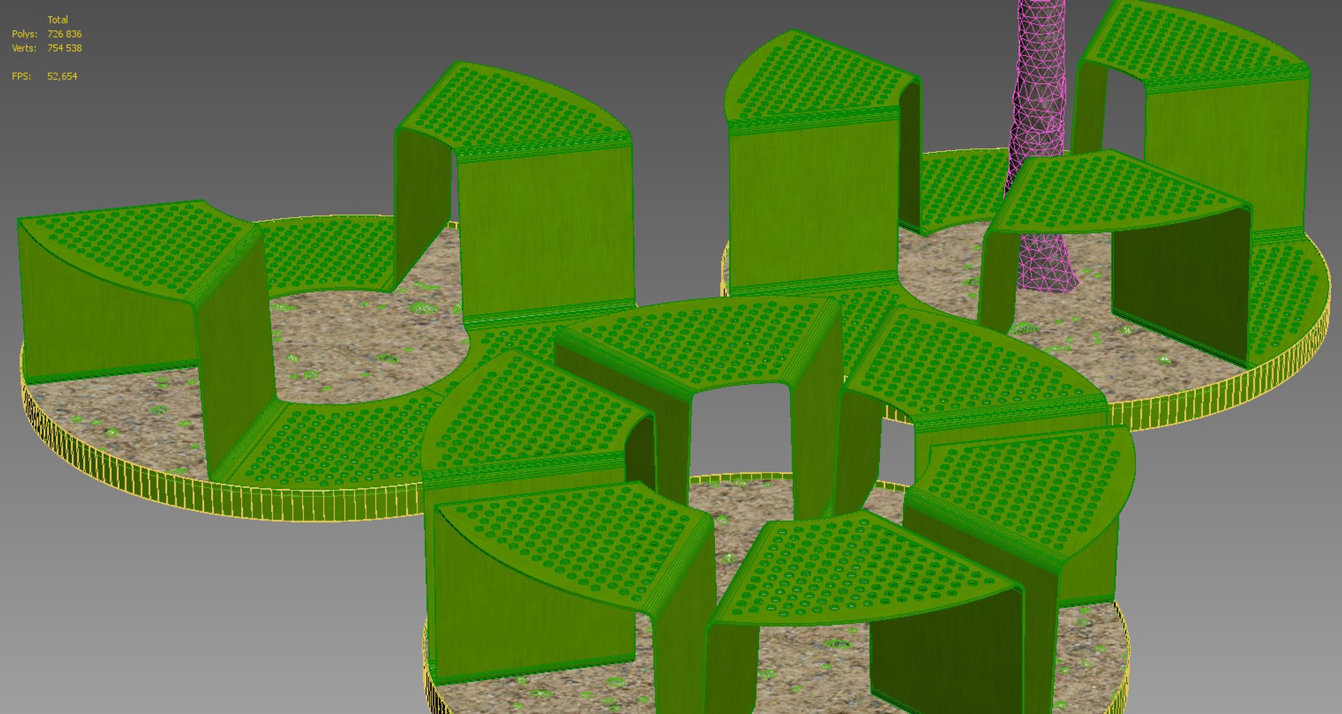 Park bench tree animation model - TurboSquid 1201708