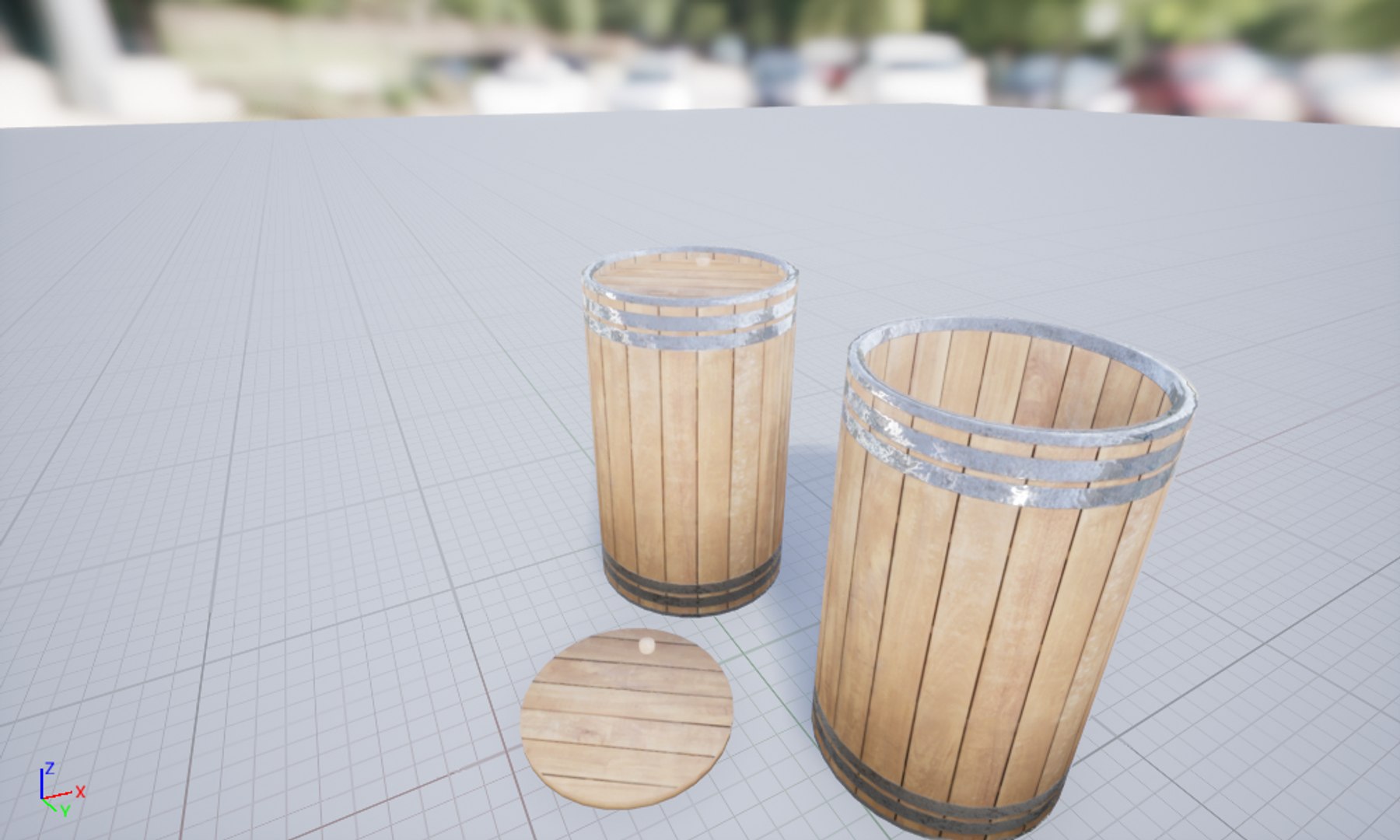 Barrels lamppost medieval 3D model - TurboSquid 1413294
