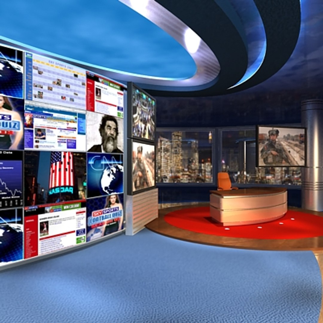 tv news studio max