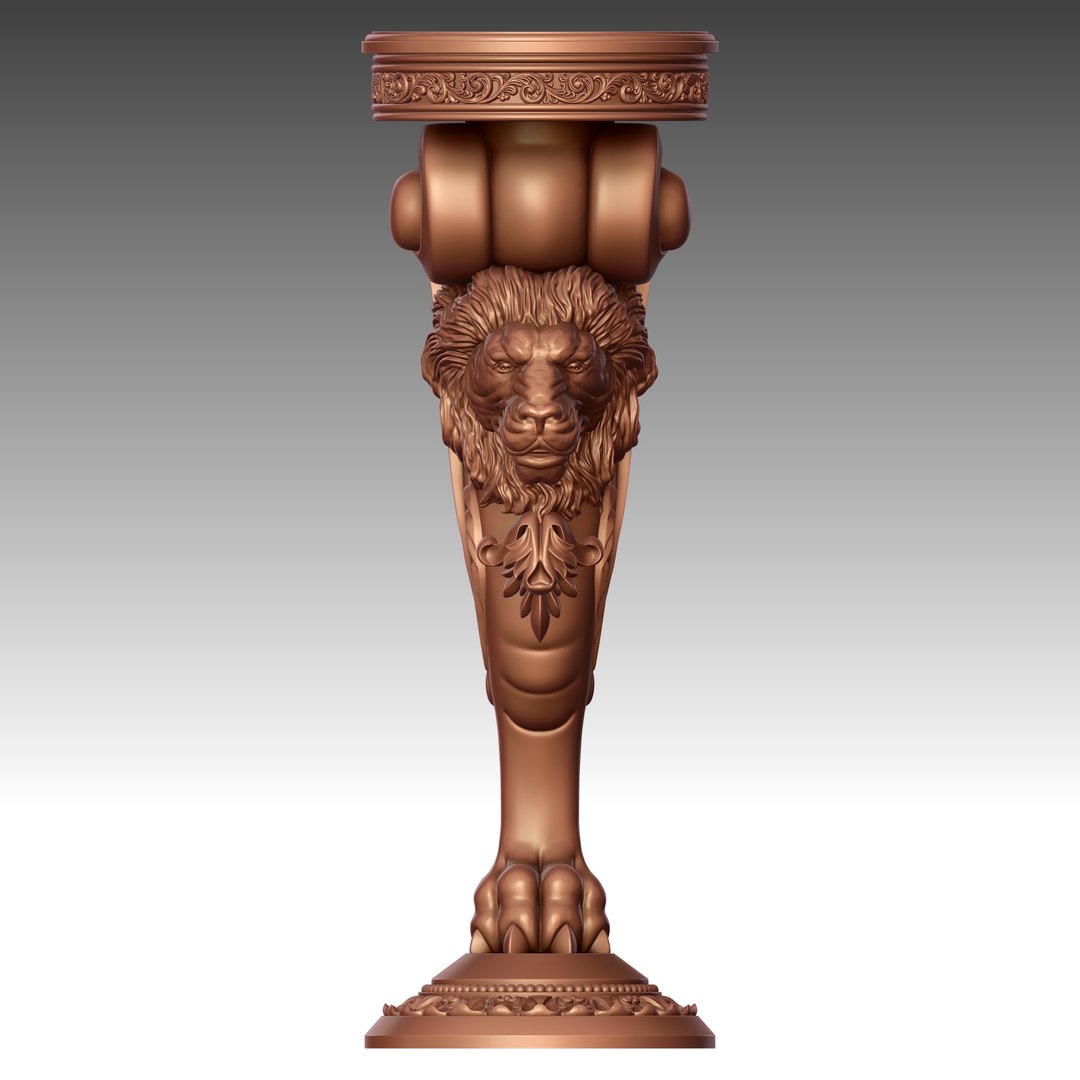 Wood carved 3D-Lion Leg 3D model - TurboSquid 2153411