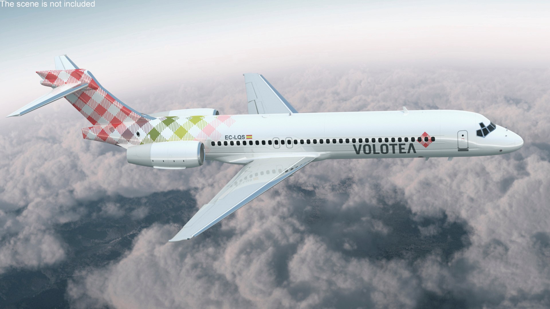 3D Passenger Jet Airliner Boeing 717-200 Volotea Rigged Model - TurboSquid 2384259