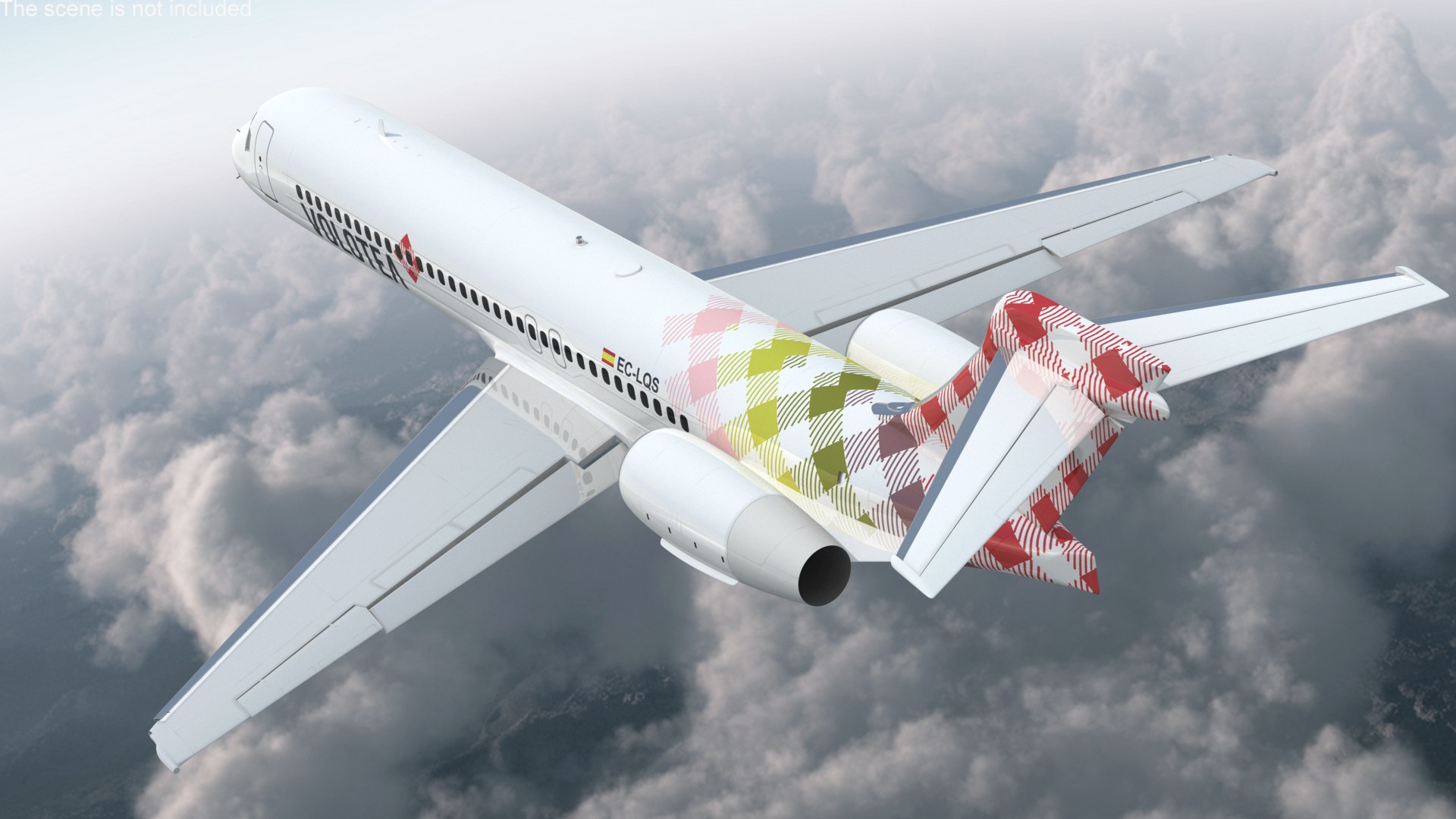 3D Passenger Jet Airliner Boeing 717-200 Volotea Rigged Model ...