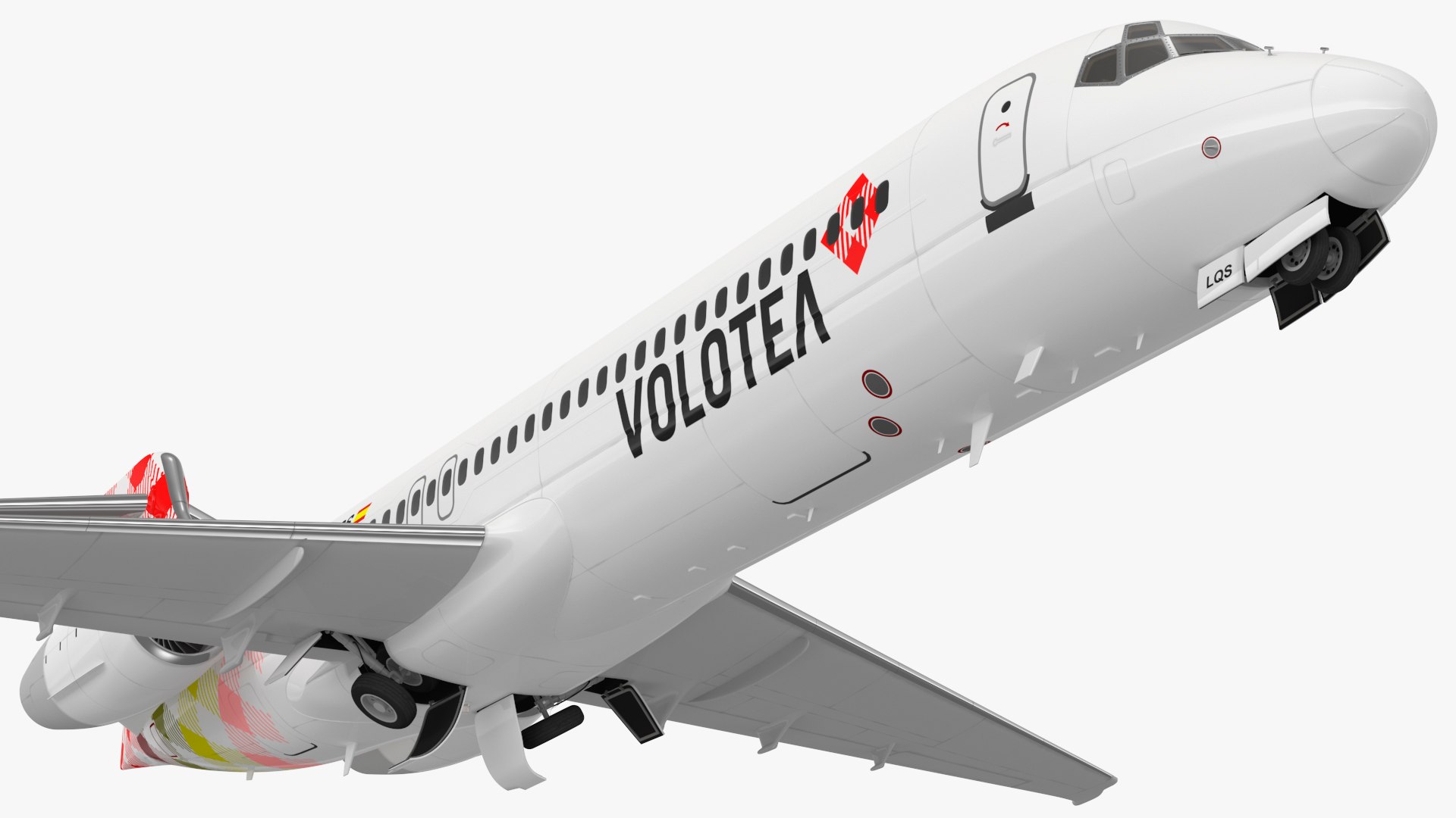 3D Passenger Jet Airliner Boeing 717-200 Volotea Rigged Model ...