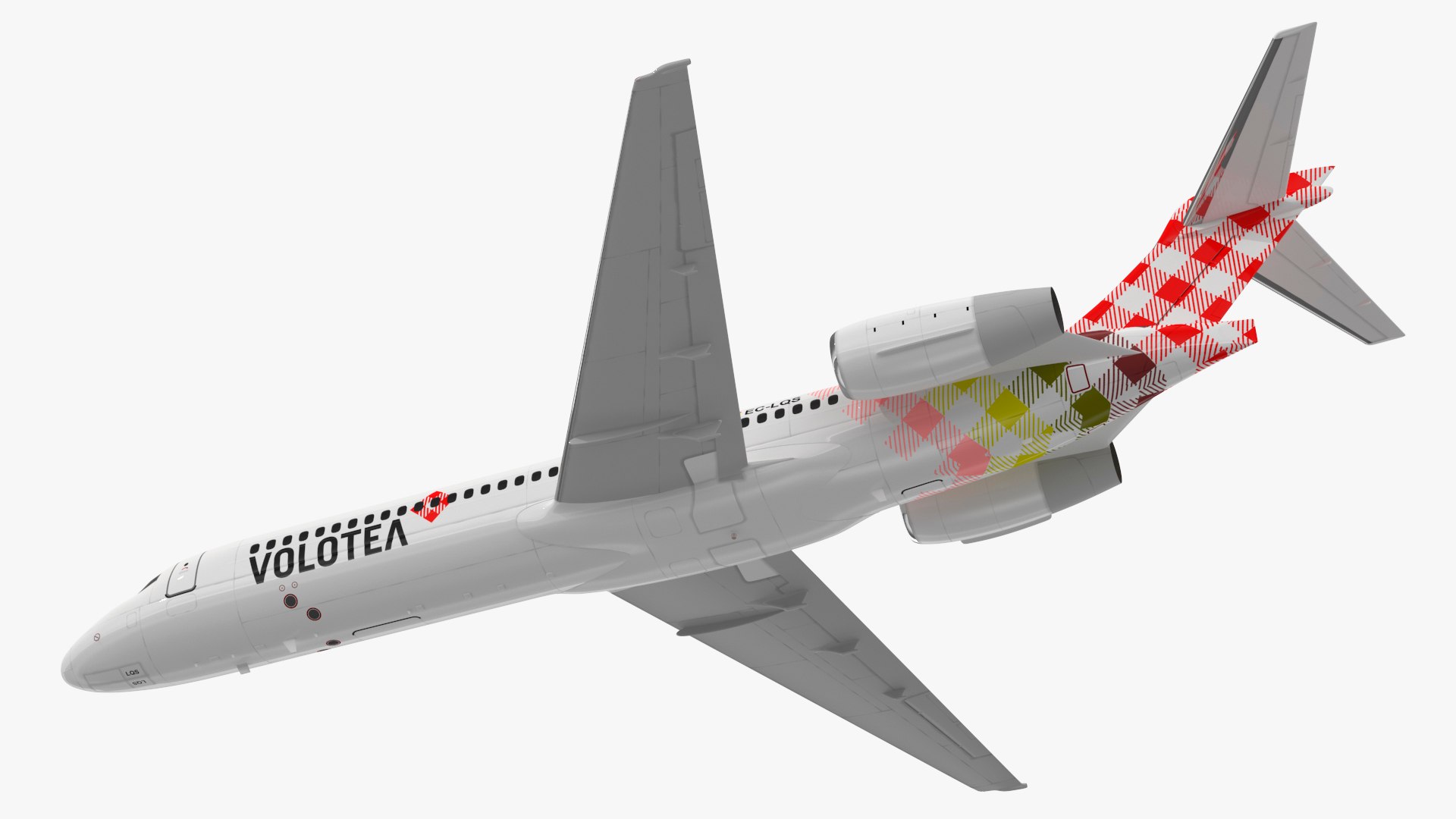 3D Passenger Jet Airliner Boeing 717-200 Volotea Rigged Model ...