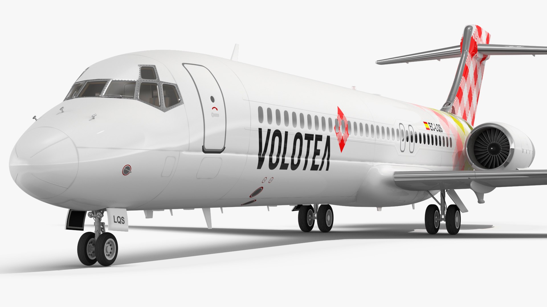 3D Passenger Jet Airliner Boeing 717-200 Volotea Rigged Model - TurboSquid 2384259