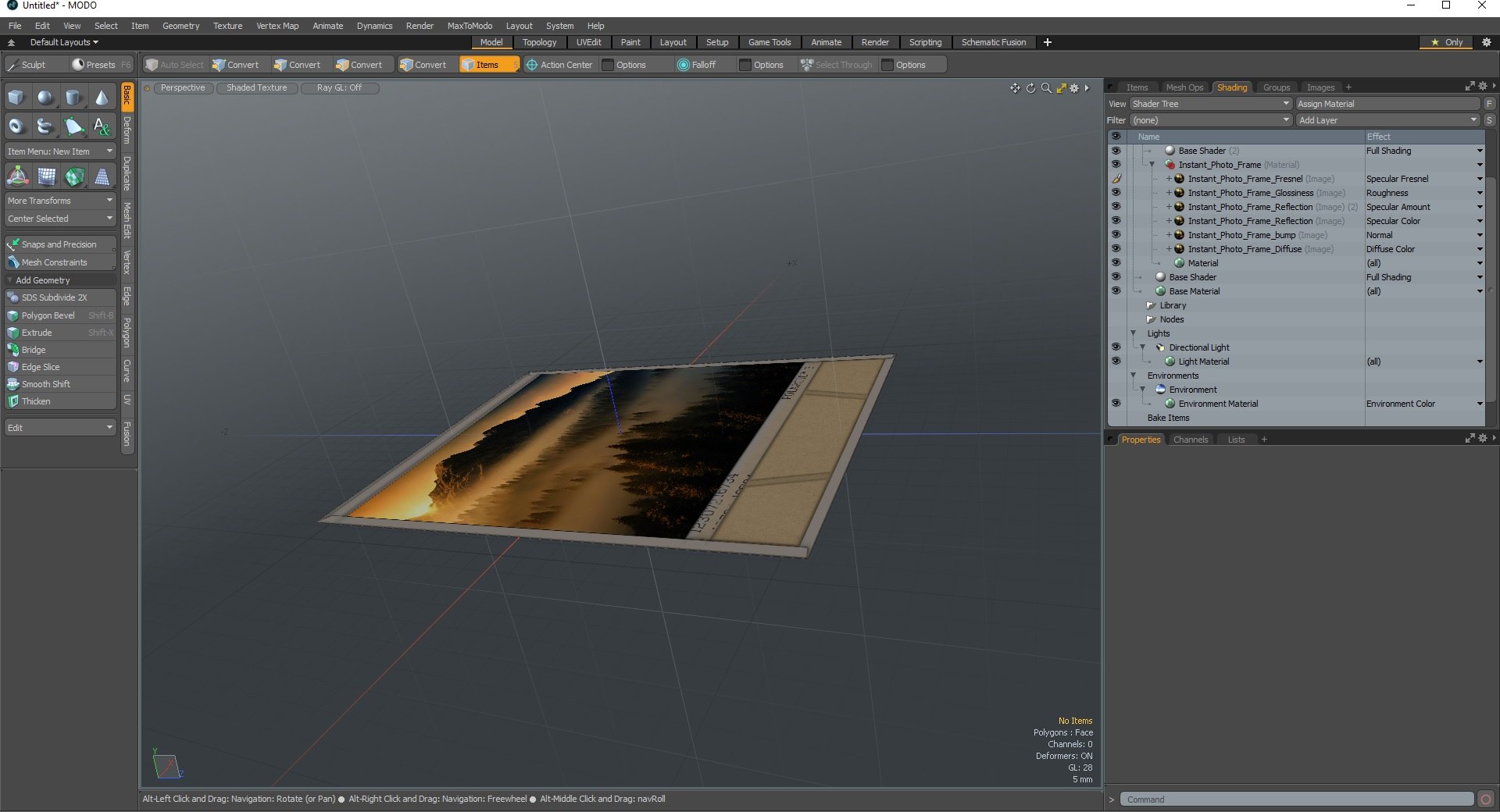Polaroid Instant Photo Frame With Landscape 3D Model - TurboSquid 2097723