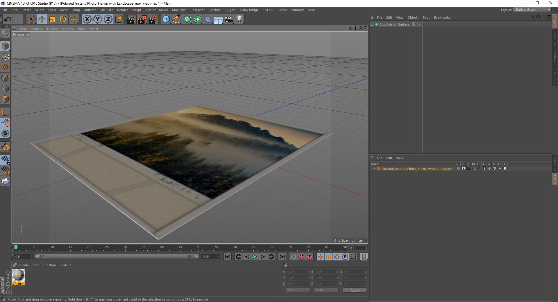 Polaroid Instant Photo Frame With Landscape 3D Model - TurboSquid 2097723