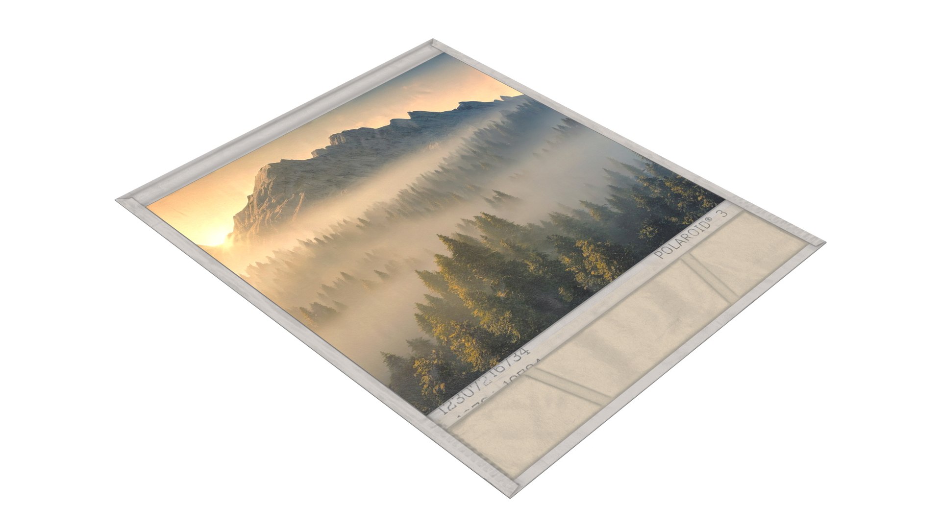 Polaroid Instant Photo Frame With Landscape 3D Model - TurboSquid 2097723