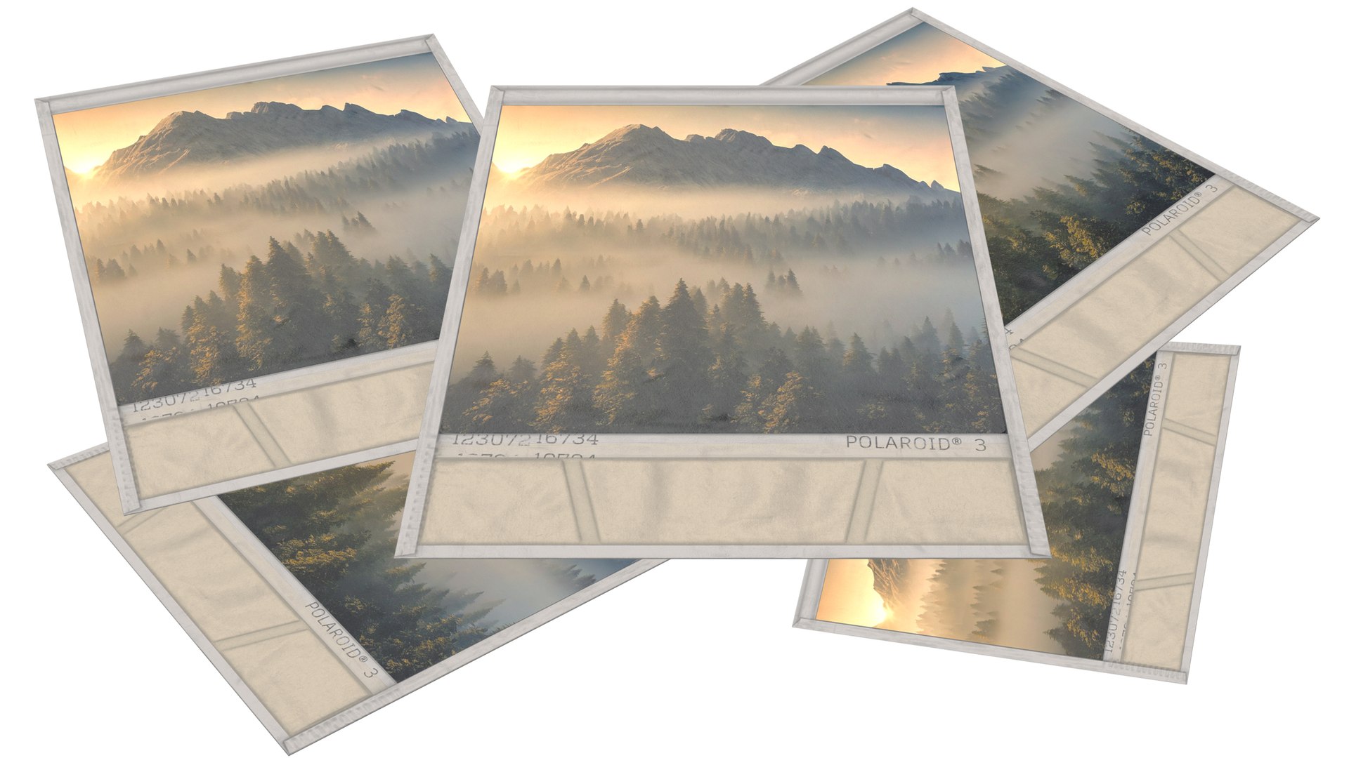 Polaroid Instant Photo Frame With Landscape 3D Model - TurboSquid 2097723