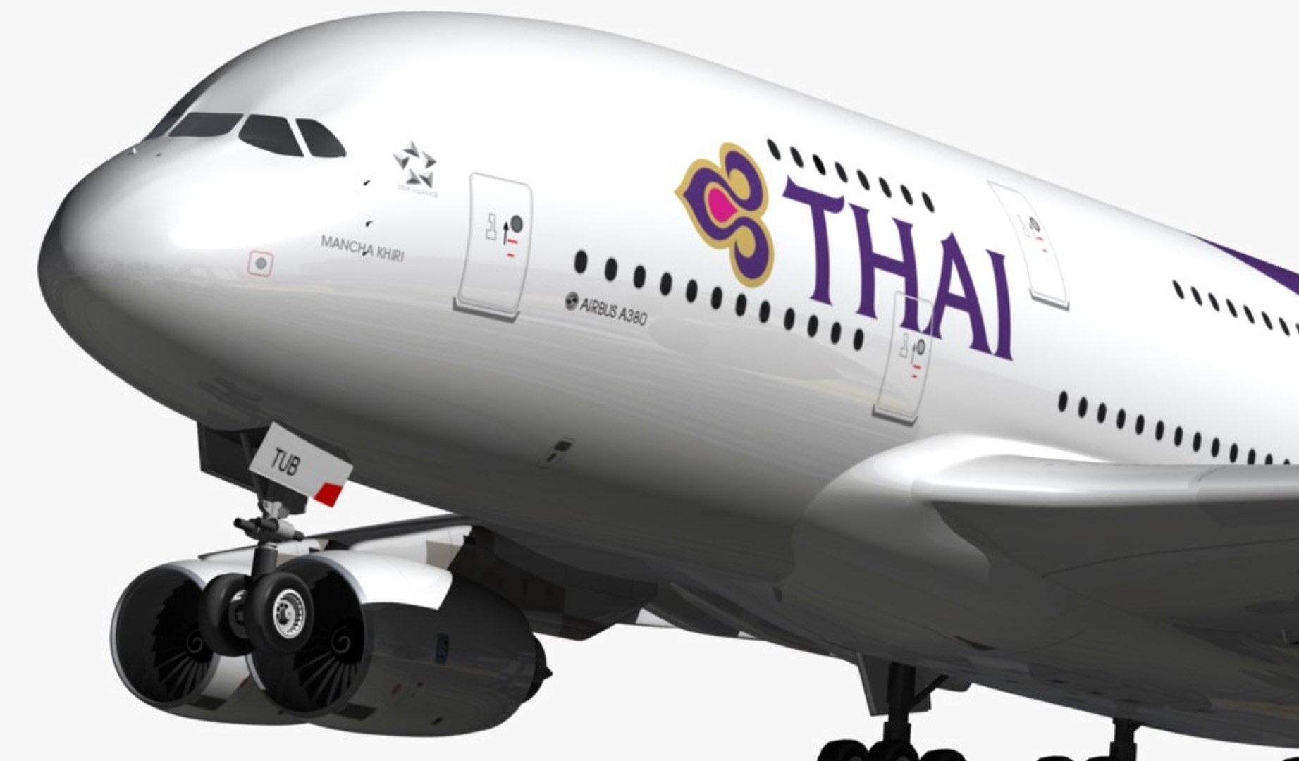 3d Max Airbus A380 Thai Airways