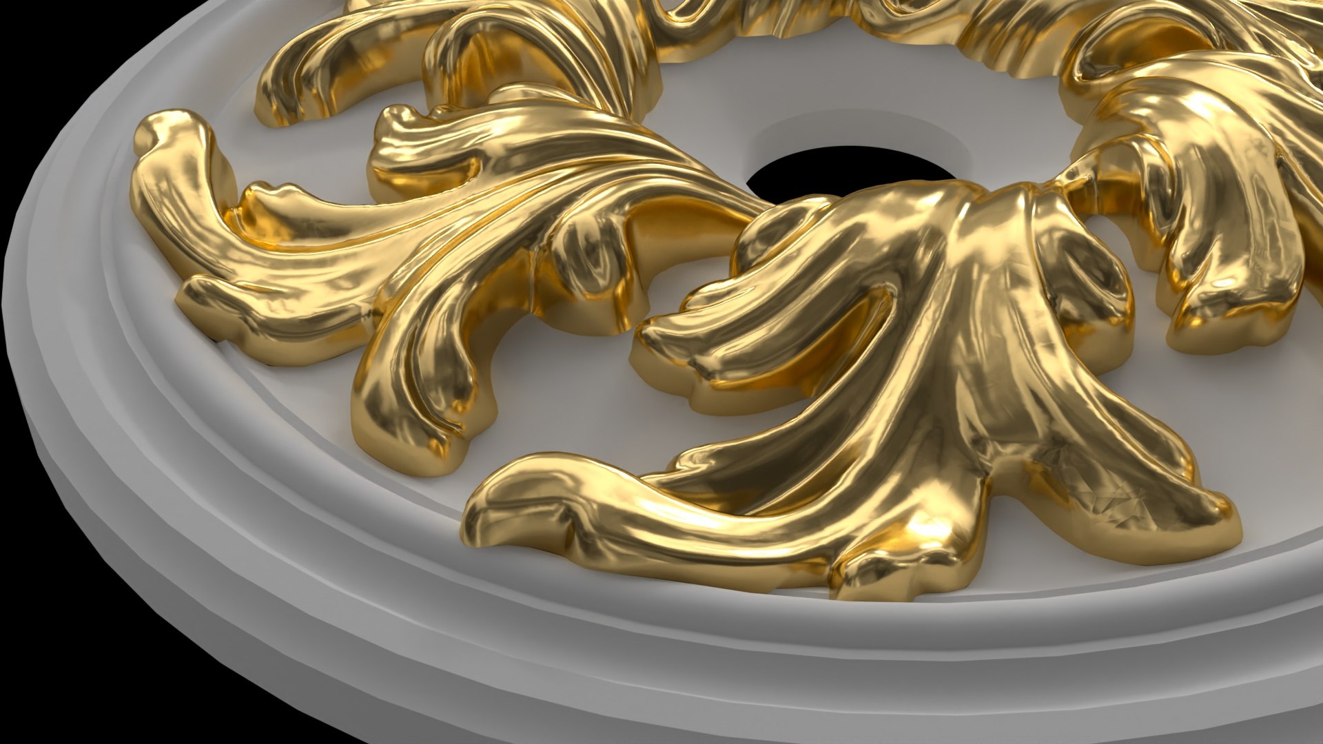 Ceiling Sockets Gypsum Plaster DR17 3D Model - TurboSquid 2014457