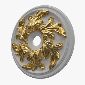 Ceiling Sockets Gypsum Plaster DR141 3D Model - TurboSquid 2024040