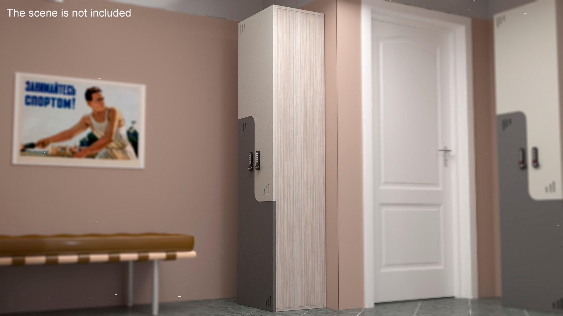 3D Wooden Locker With Electronic Lock - TurboSquid 2189634