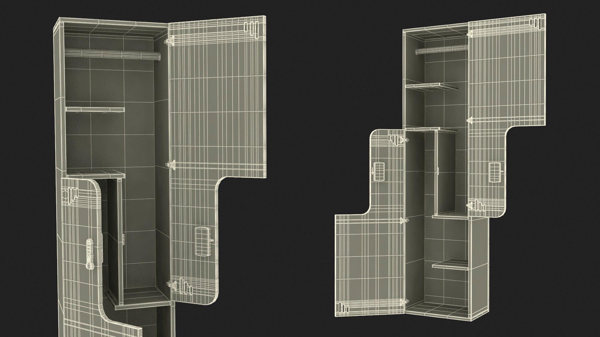 3D Wooden Locker With Electronic Lock - TurboSquid 2189634