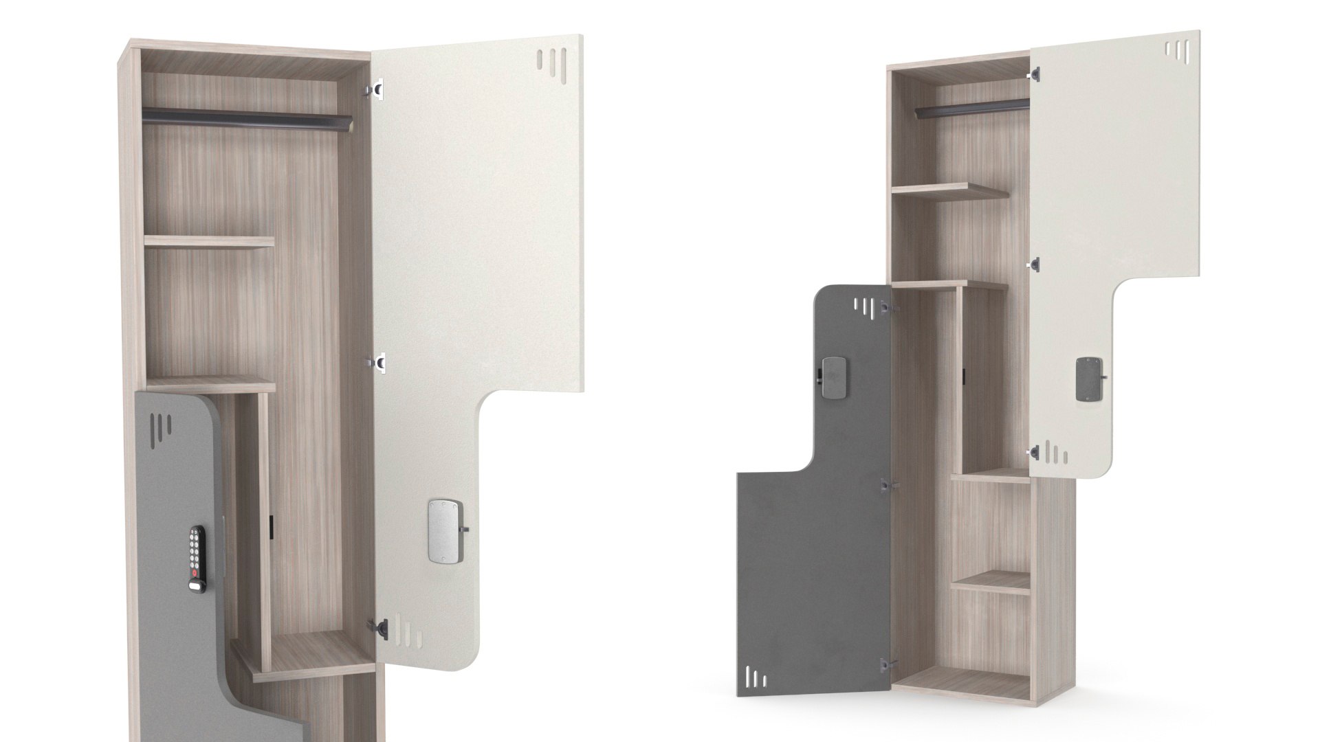 3D Wooden Locker With Electronic Lock - TurboSquid 2189634