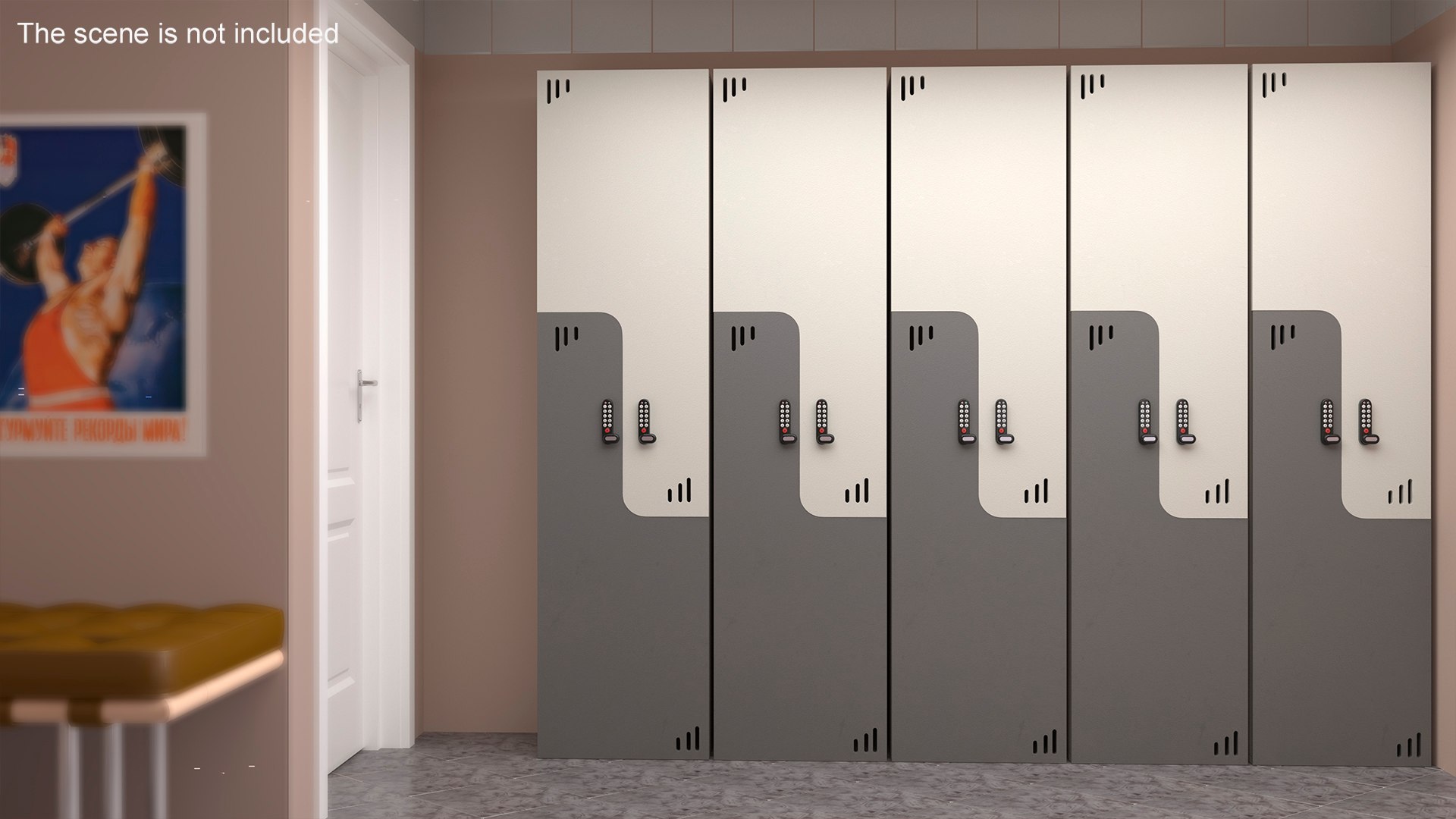 3D Wooden Locker With Electronic Lock - TurboSquid 2189634