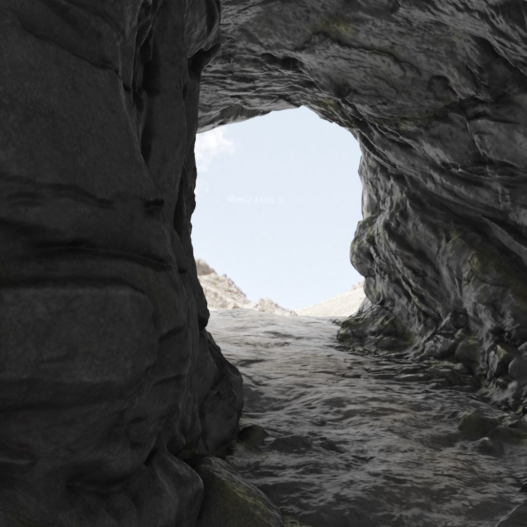 Realistic Cave Tunnel 3D Model - TurboSquid 2293472