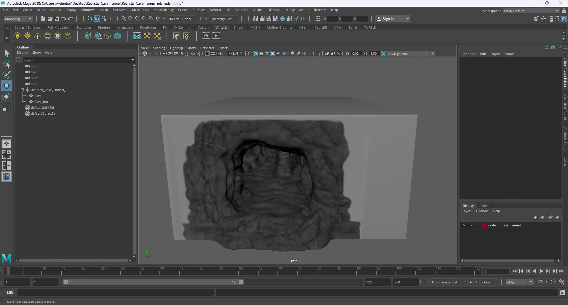 Realistic Cave Tunnel 3D Model - TurboSquid 2293472