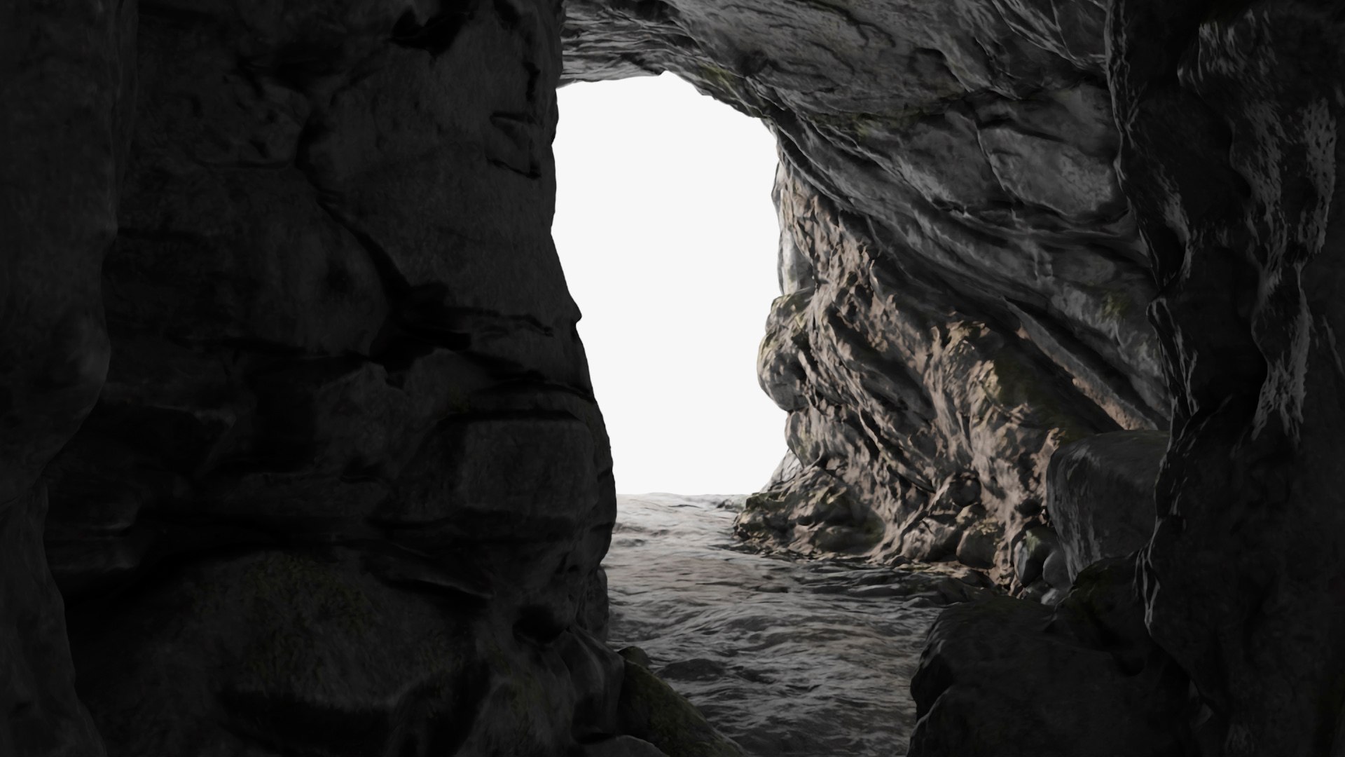 Realistic Cave Tunnel 3D Model - TurboSquid 2293472