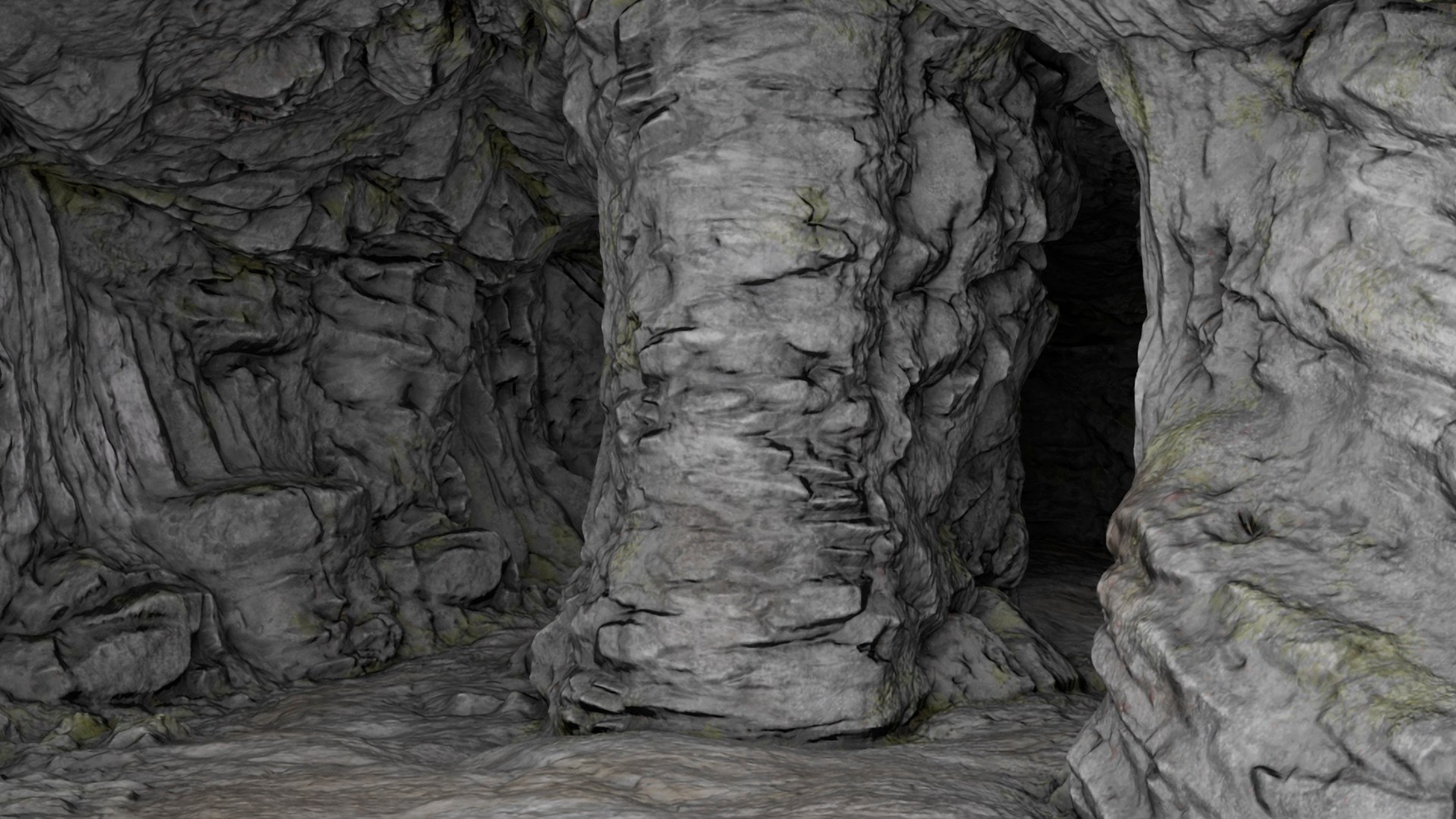 Realistic Cave Tunnel 3D Model - TurboSquid 2293472