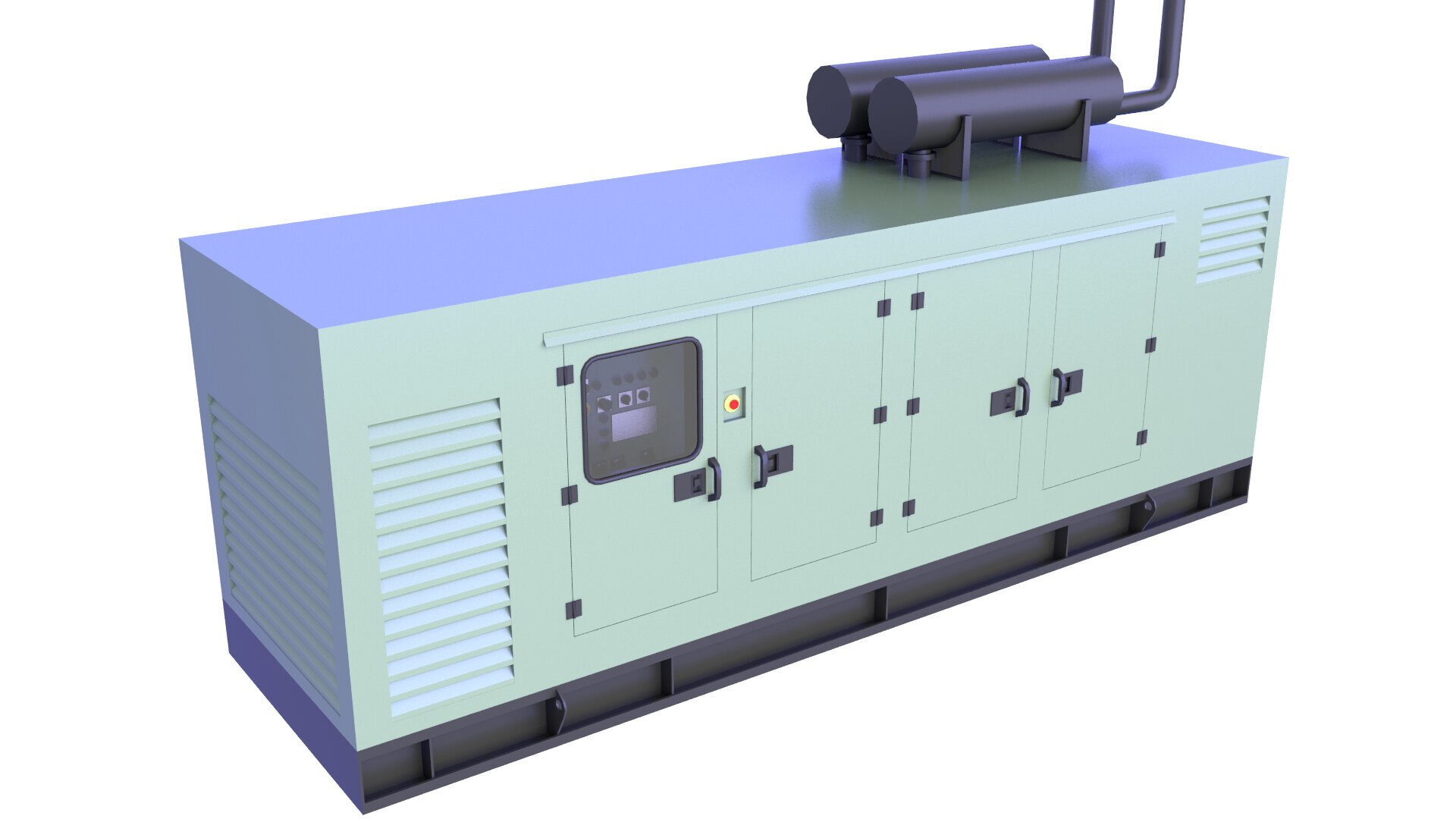 3D Diesel Generator Low Poly 18 Model - TurboSquid 2096789