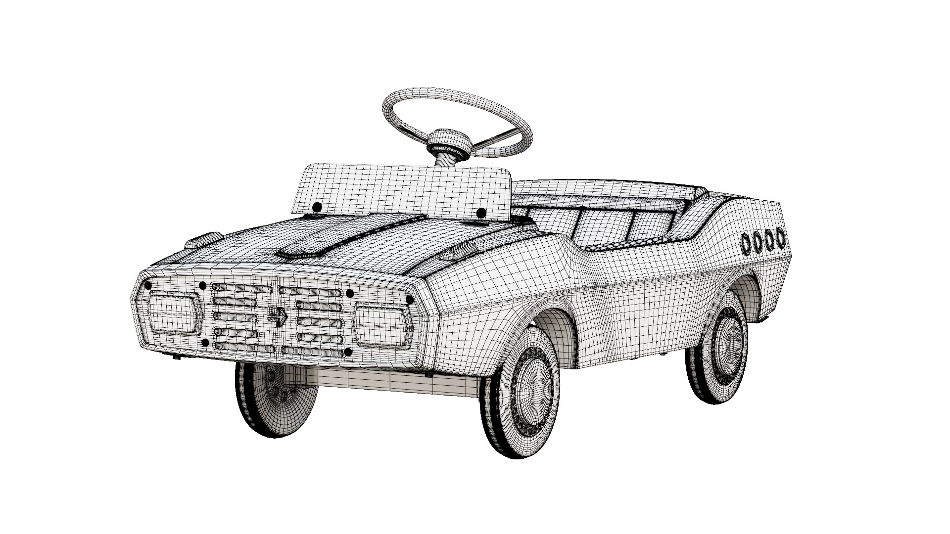 Pedal Car Rainbow Model - TurboSquid 2317771