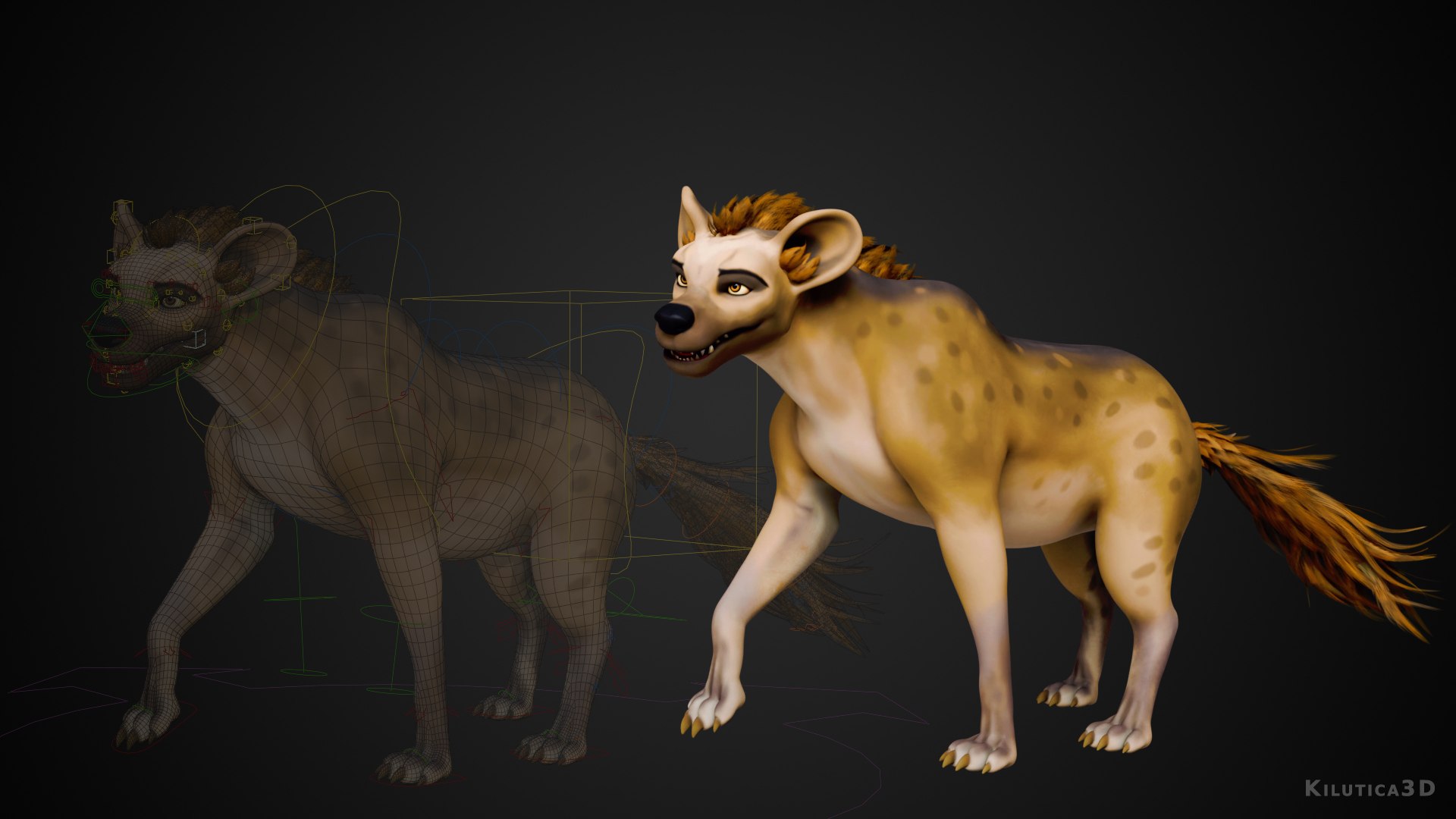 3D Spotted Hyena - Rigged Cartoon-Realistic Animal Model - TurboSquid ...